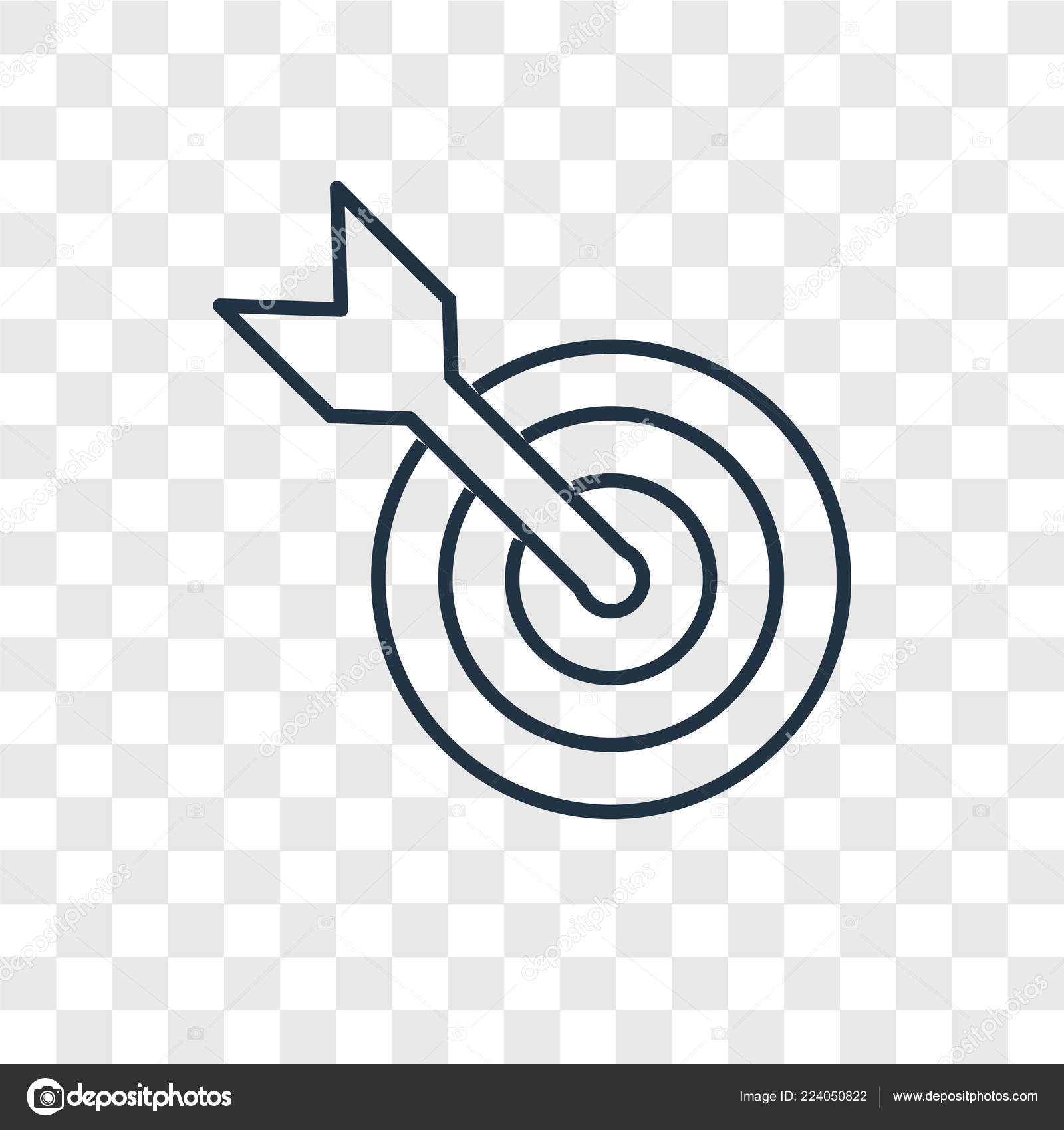 Target Icon Trendy Design Style Target Icon Isolated Transparent ...