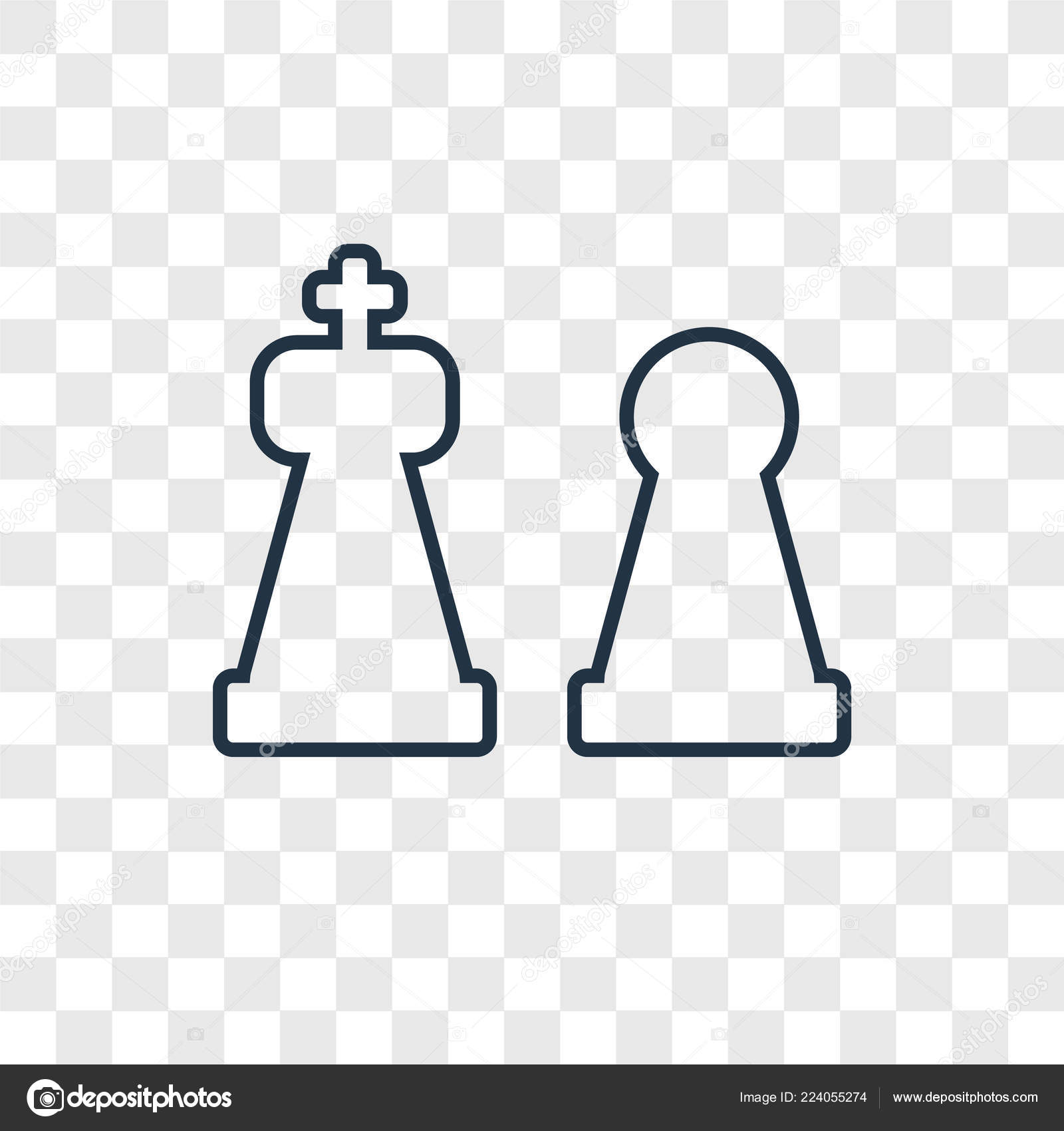 Chess Icon Trendy Design Style Chess Icon Isolated Transparent ...