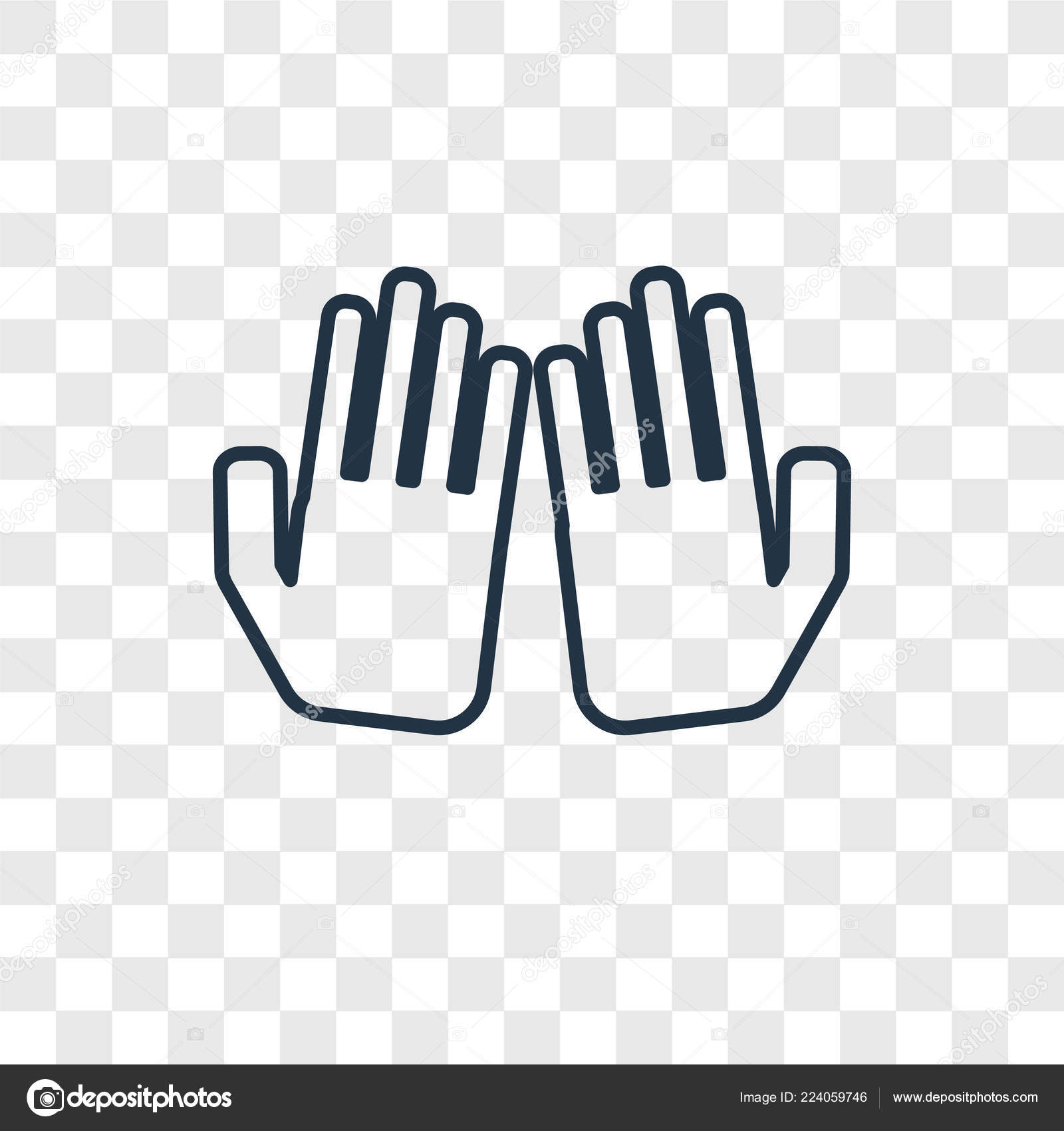 Dua Hands Icon Trendy Design Style Dua Hands Icon Isolated Stock Vector ...