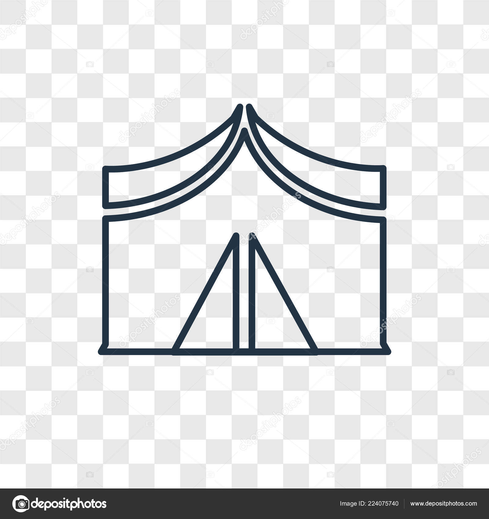 Tent Icon Trendy Design Style Tent Icon Isolated Transparent Background ...