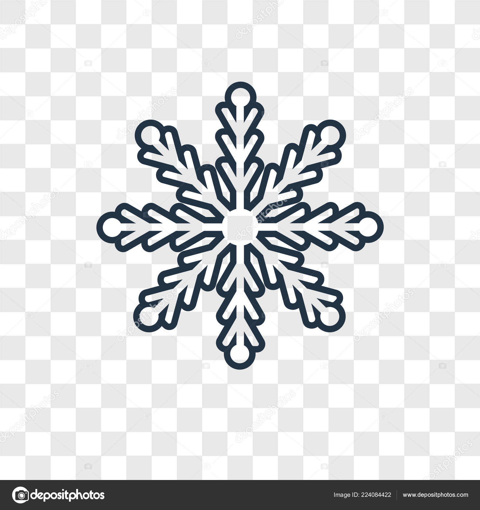 Snowflake Icon Trendy Design Style Snowflake Icon Isolated Transparent ...