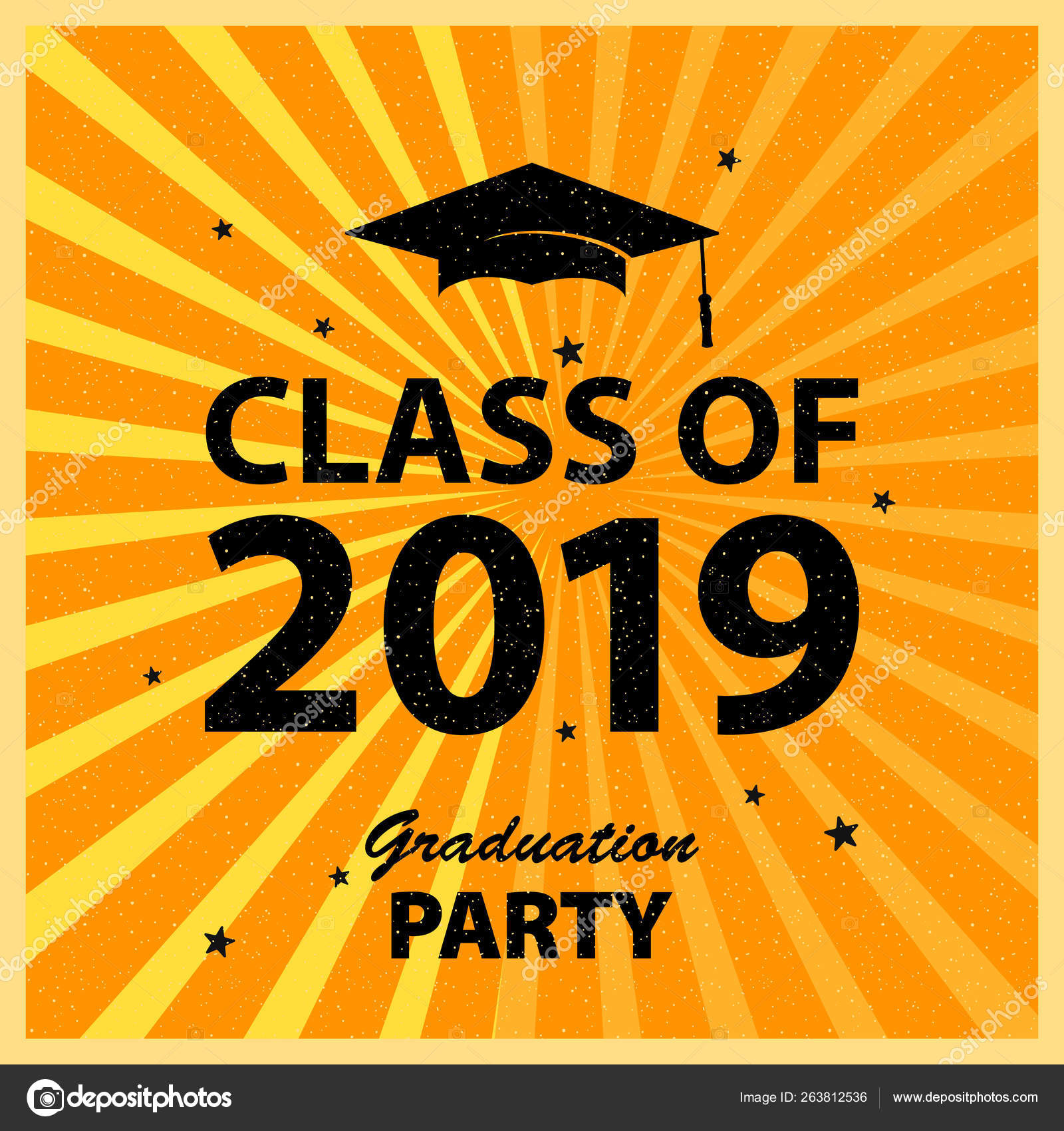Congratulations Graduates Class of 2019. Greeting Card Background ...