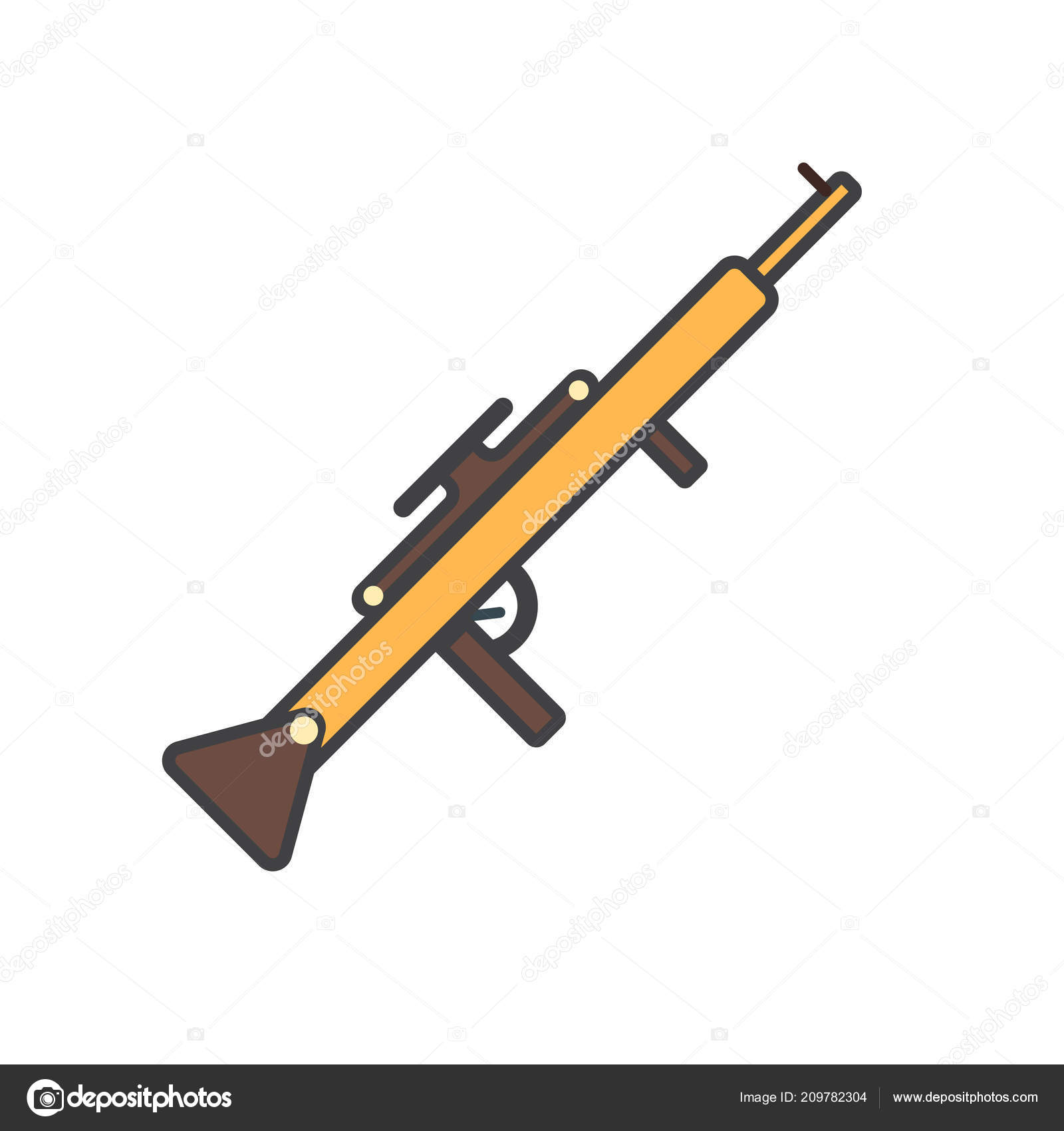 Gun Icon Vector Isolated White Background Your Web Mobile App Stock ...