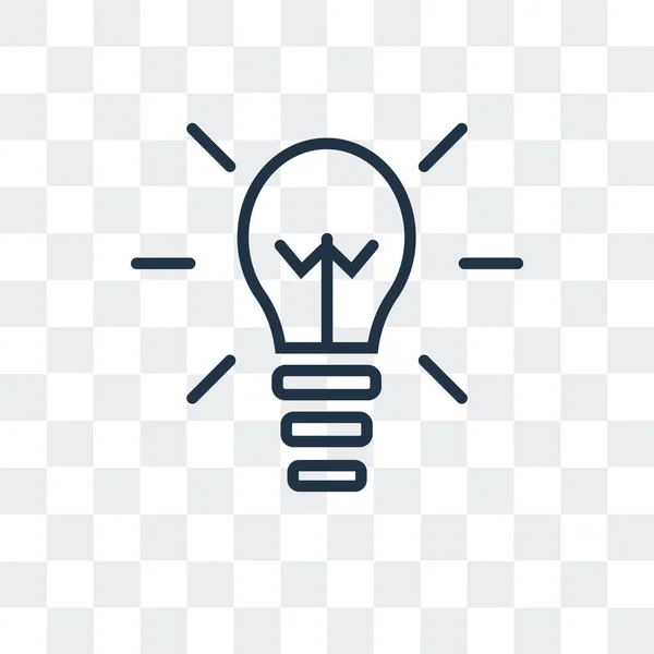 Light bulb vector icon isolated on transparent background, Light bulb ...