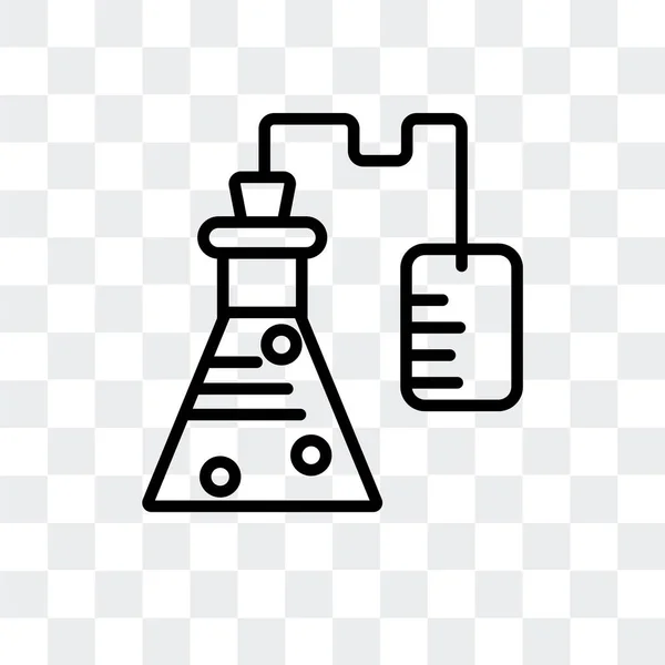 Erlenmeyer flask vector icon isolated on transparent background, Stock ...