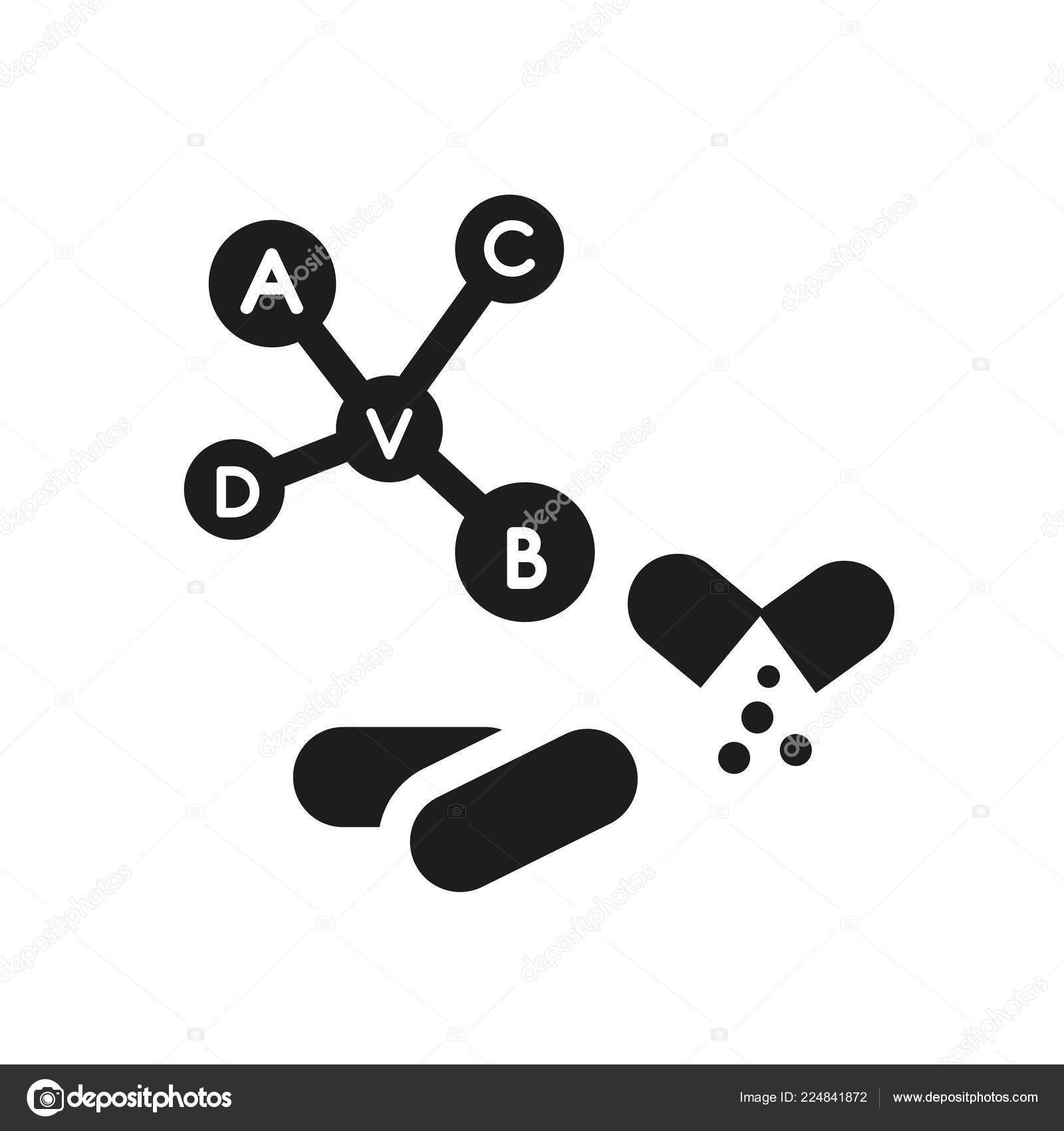 Vitamin Icon Trendy Vitamin Logo Concept White Background Health ...