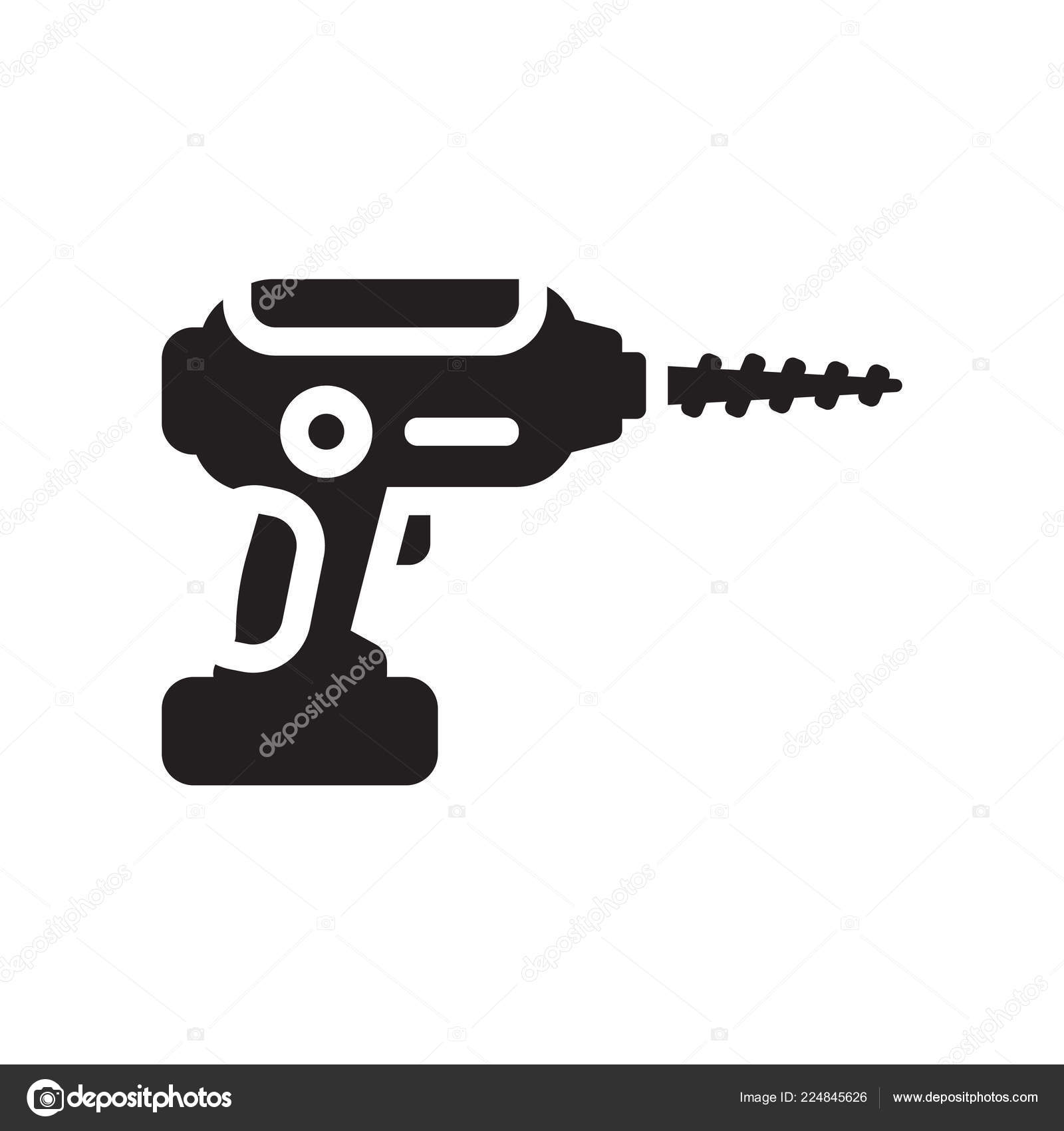 Drilling Machine Icon Trendy Drilling Machine Logo Concept White Background Stock Vector Image ...