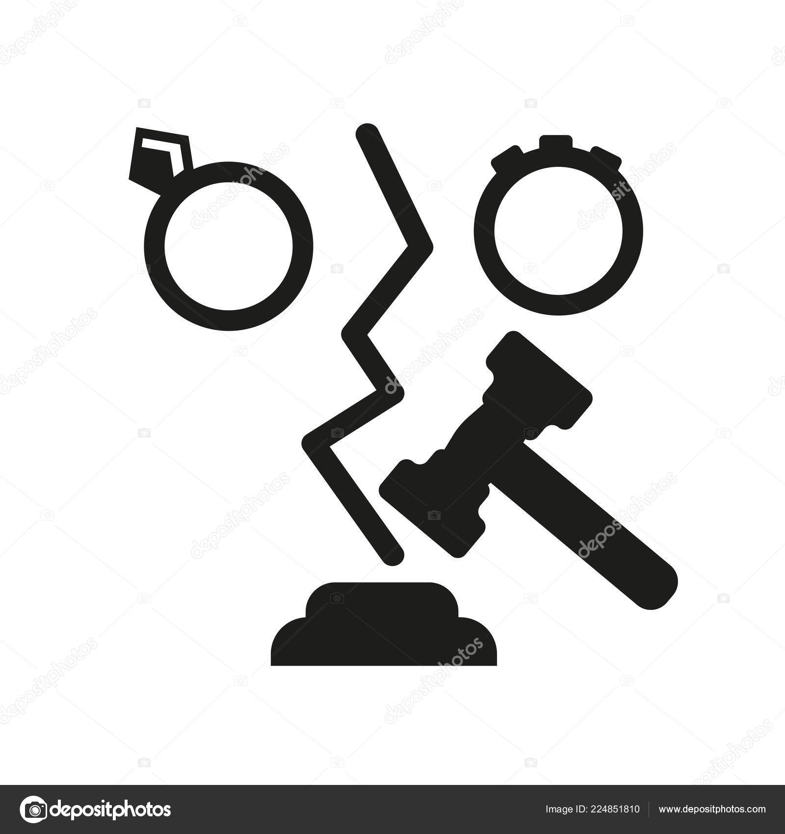 Divorce Icon Trendy Divorce Logo Concept White Background Law Justice ...