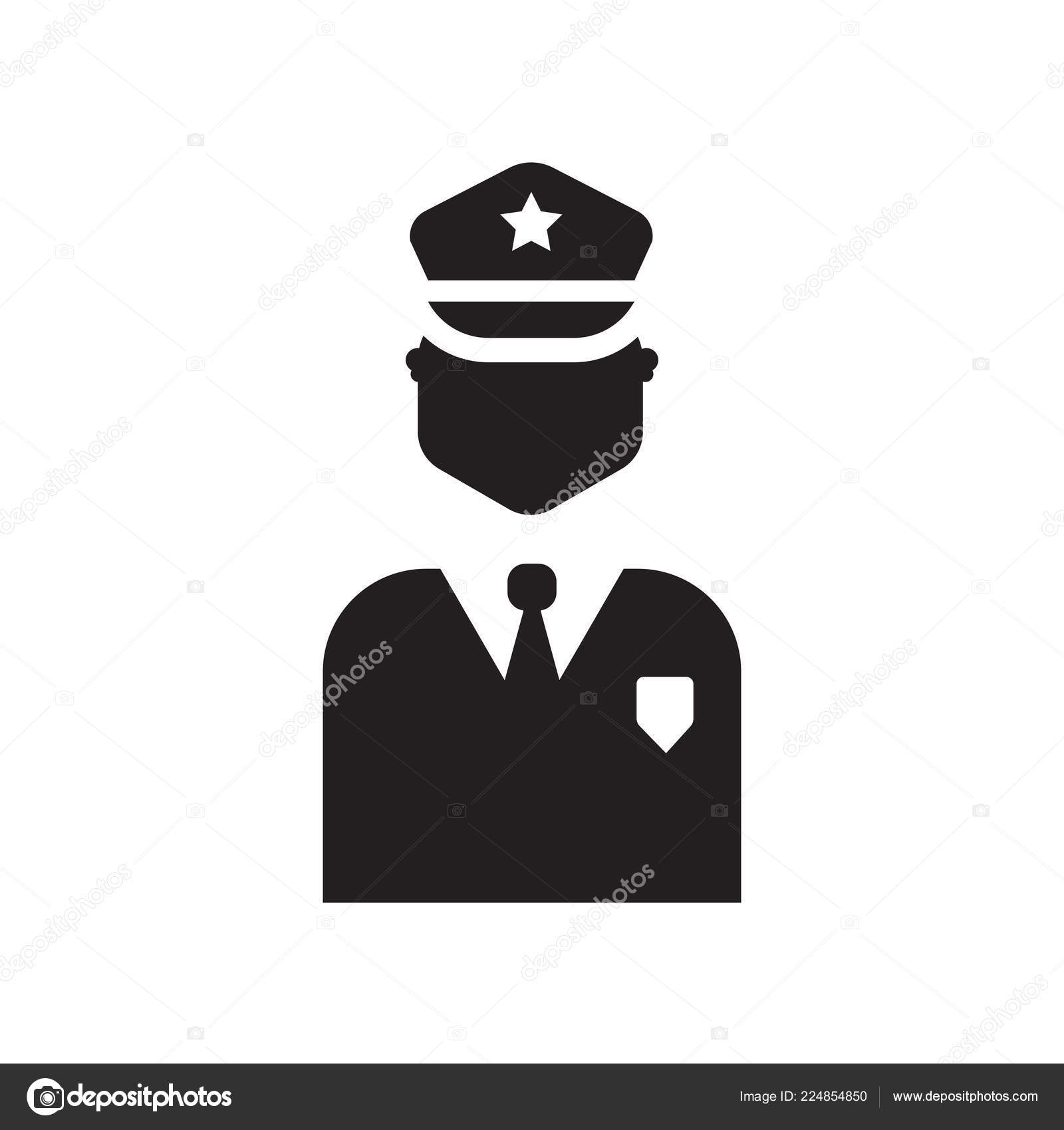 Security Guard Icon Trendy Security Guard Logo Concept White Background ...