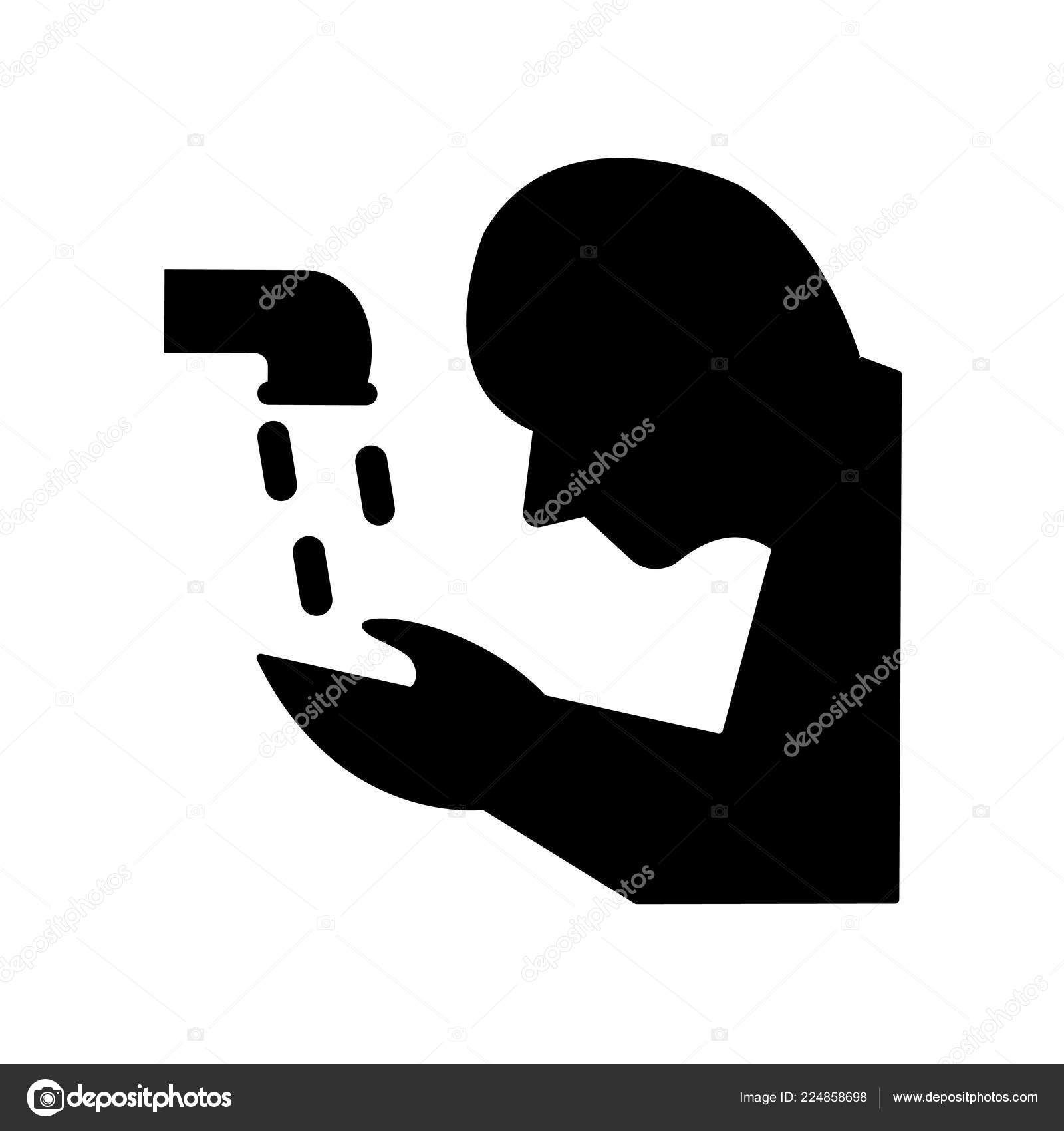 Islamic Wudu Icon Trendy Islamic Wudu Logo Concept White Background ...