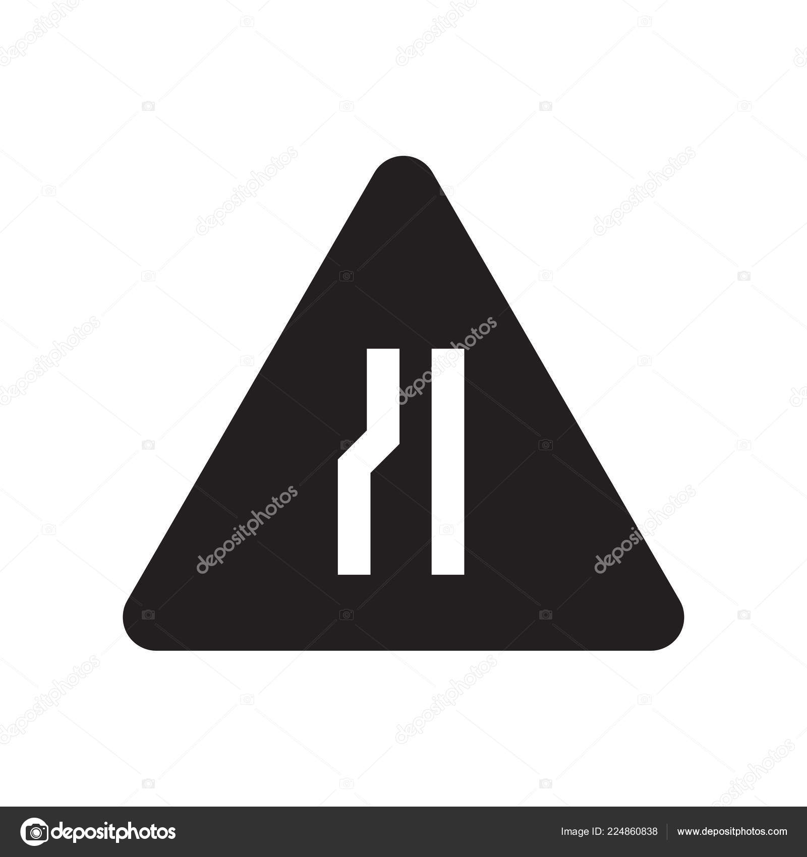 Narrow Road Sign Icon Trendy Narrow Road Sign Logo Concept — Stock ...