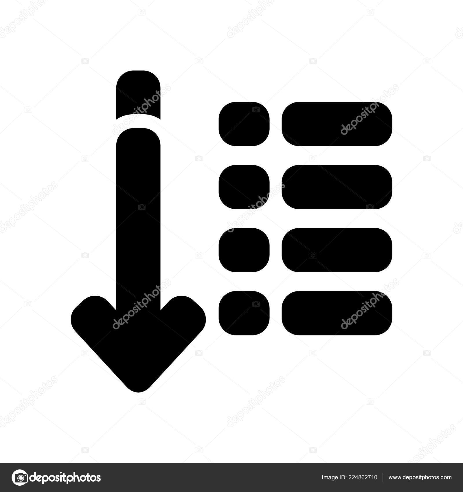 Sort Icon Trendy Sort Logo Concept White Background User Interface ...
