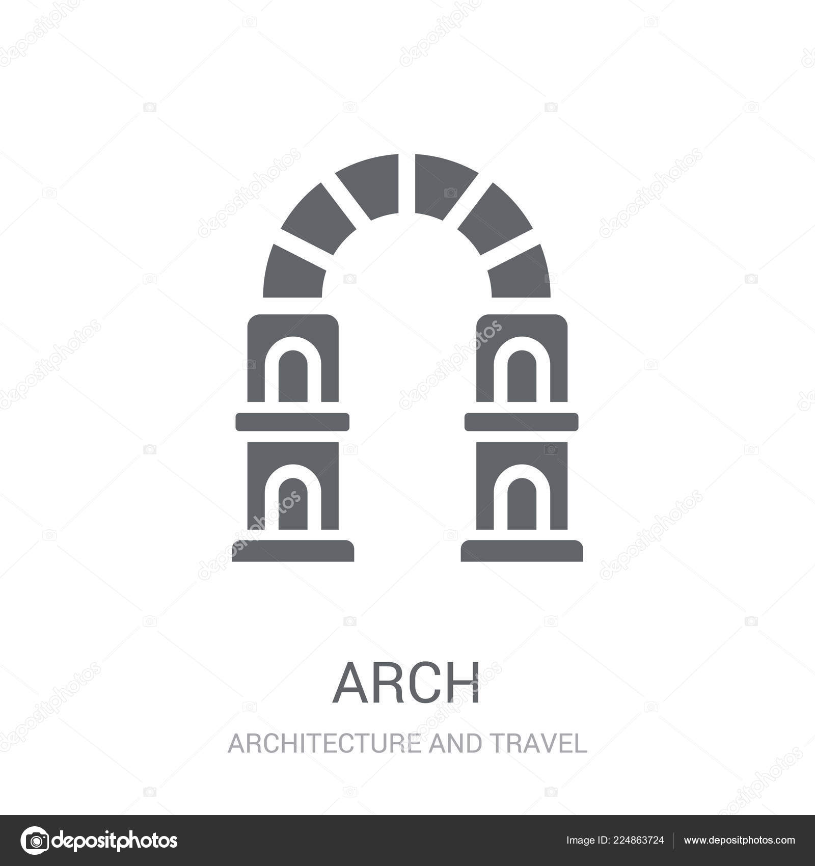 Arch Icon Trendy Arch Logo Concept White Background Architecture Travel ...