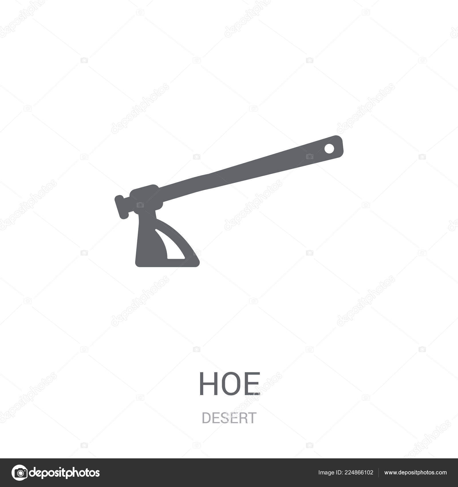 Hoe Icon Trendy Hoe Logo Concept White Background Desert Collection ...