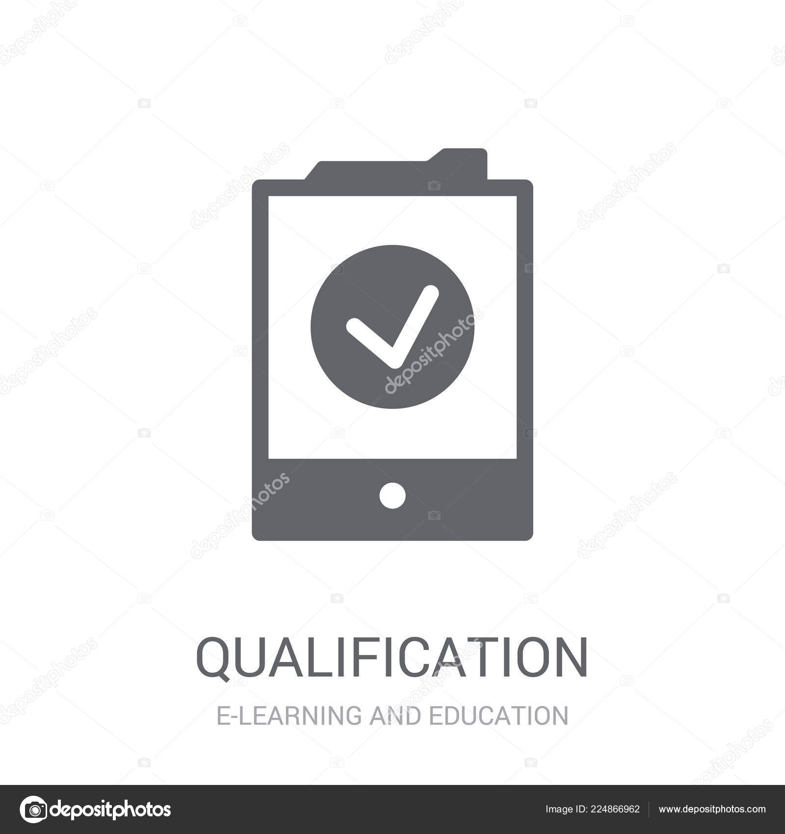 Qualification Icon Trendy Qualification Logo Concept White Background ...