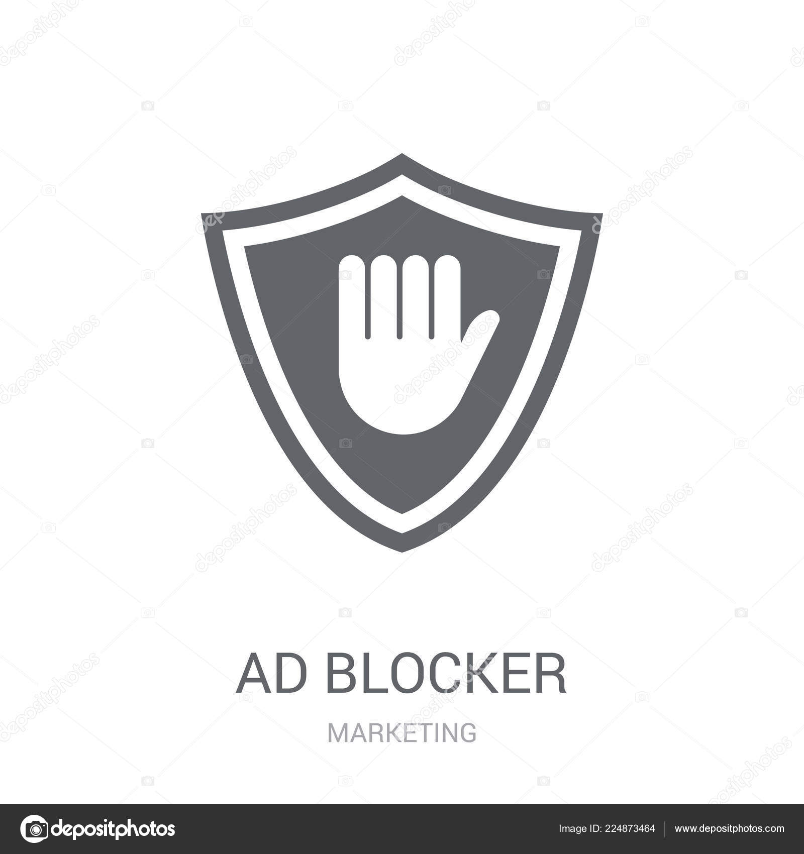 Blocker Icon Trendy Blocker Logo Concept White Background Marketing ...