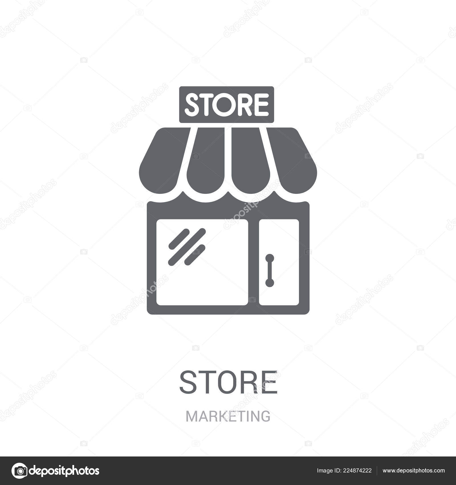 Store Icon Trendy Store Logo Concept White Background Marketing ...