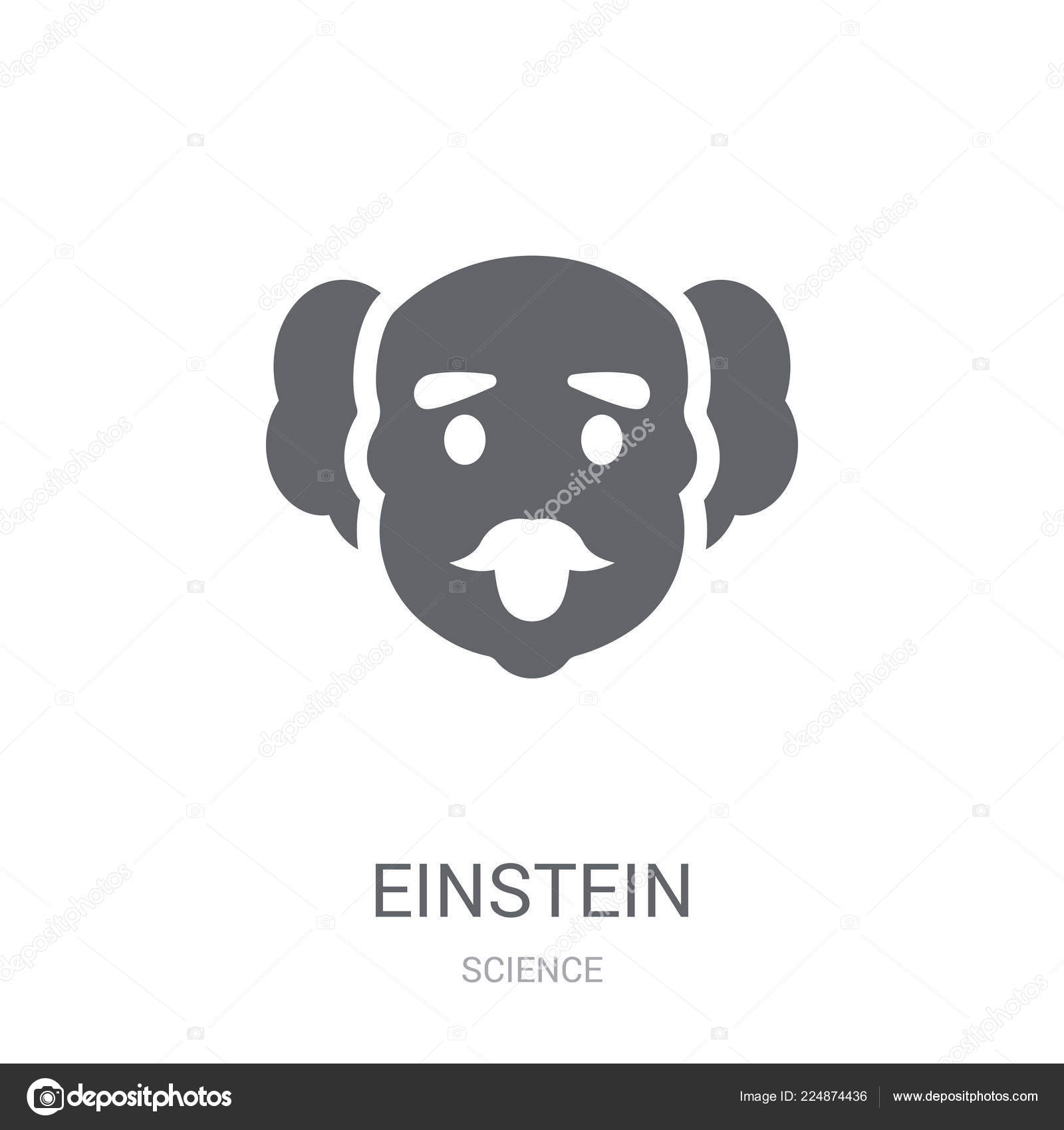 Einstein Icon Trendiges Einstein Logo Konzept Auf Weißem Hintergrund ...