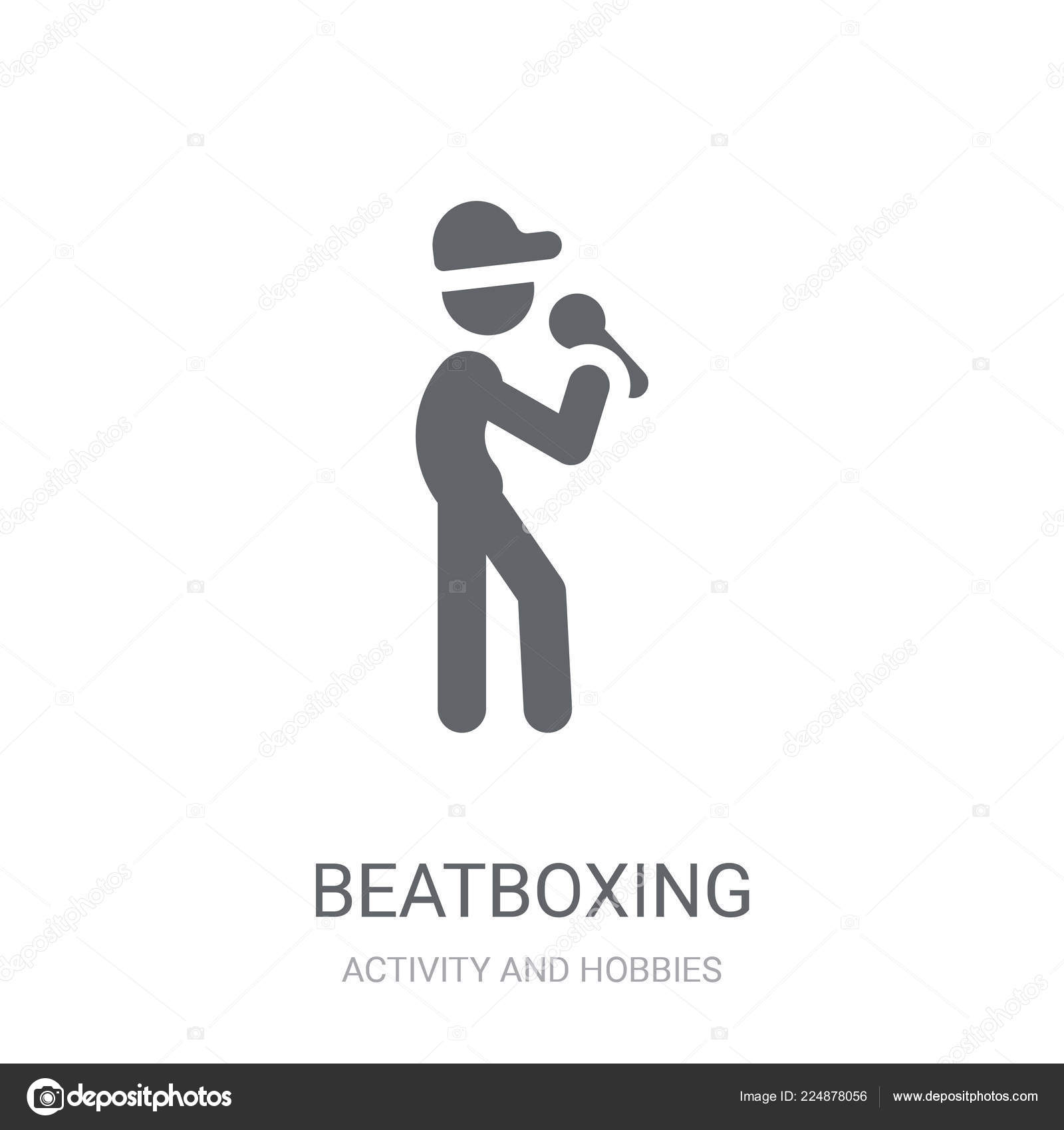 Icono Beatboxing Concepto Logotipo Moda Beatboxing Sobre Fondo Blanco ...