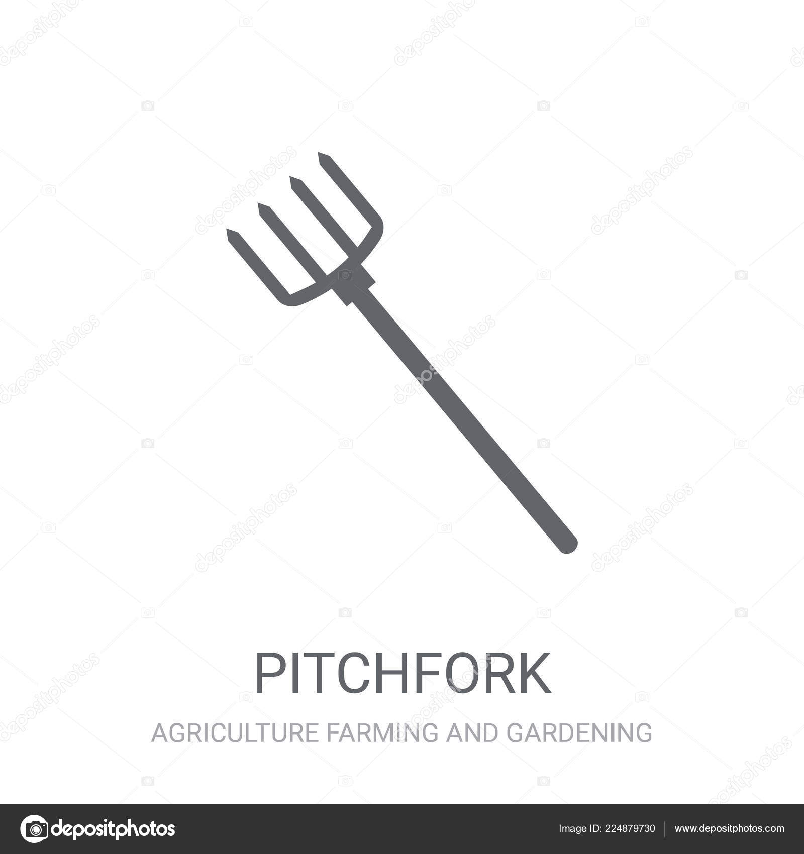 Pitchfork Icon Trendy Pitchfork Logo Concept White Background ...