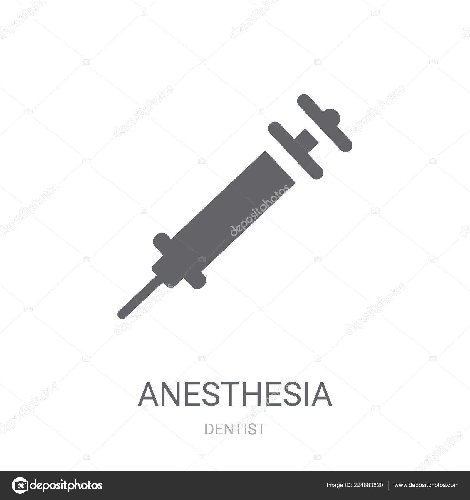 Anesthesia Icon Trendy Anesthesia Logo Concept White Background Dentist ...