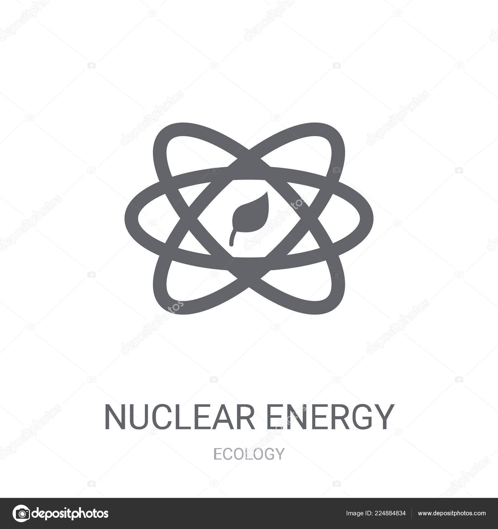 Nuclear Energy Icon Trendy Nuclear Energy Logo Concept White Background ...