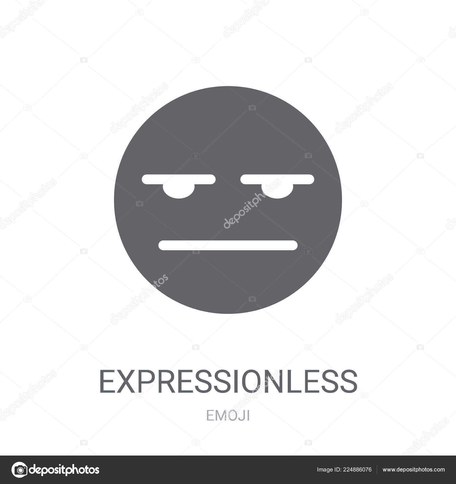 Expressionless Emoji Icon Trendy Expressionless Emoji Logo Concept ...