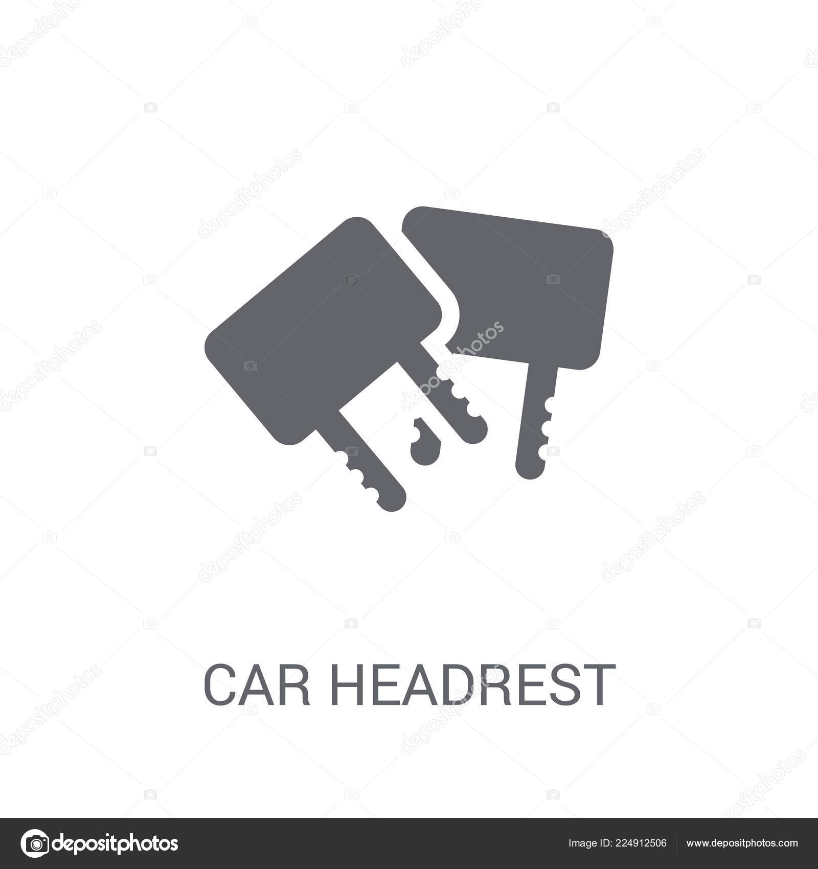 Car Headrest Icon Trendy Car Headrest Logo Concept White Background ...