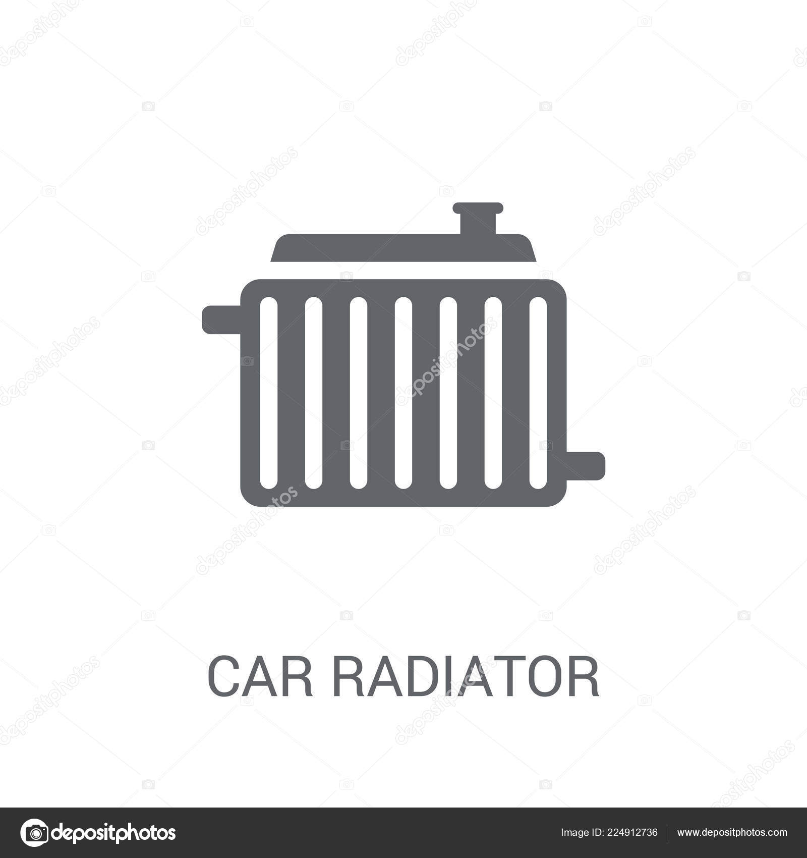 Car Radiator Icon Trendy Car Radiator Logo Concept White Background ...