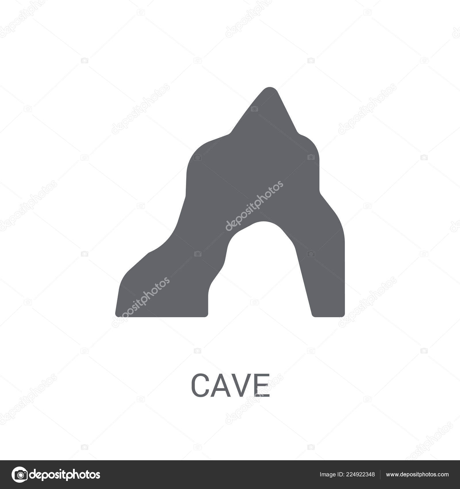Cave Icon Trendy Cave Logo Concept White Background Nature Collection ...