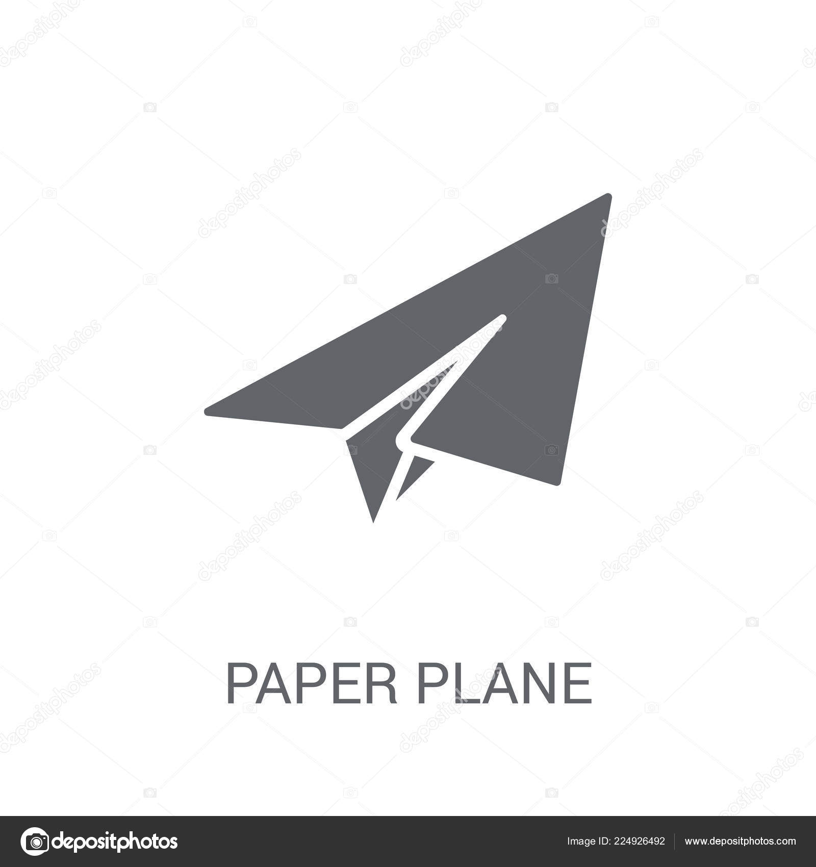 Paper Plane Icon Trendy Paper Plane Logo Concept White Background Stock ...
