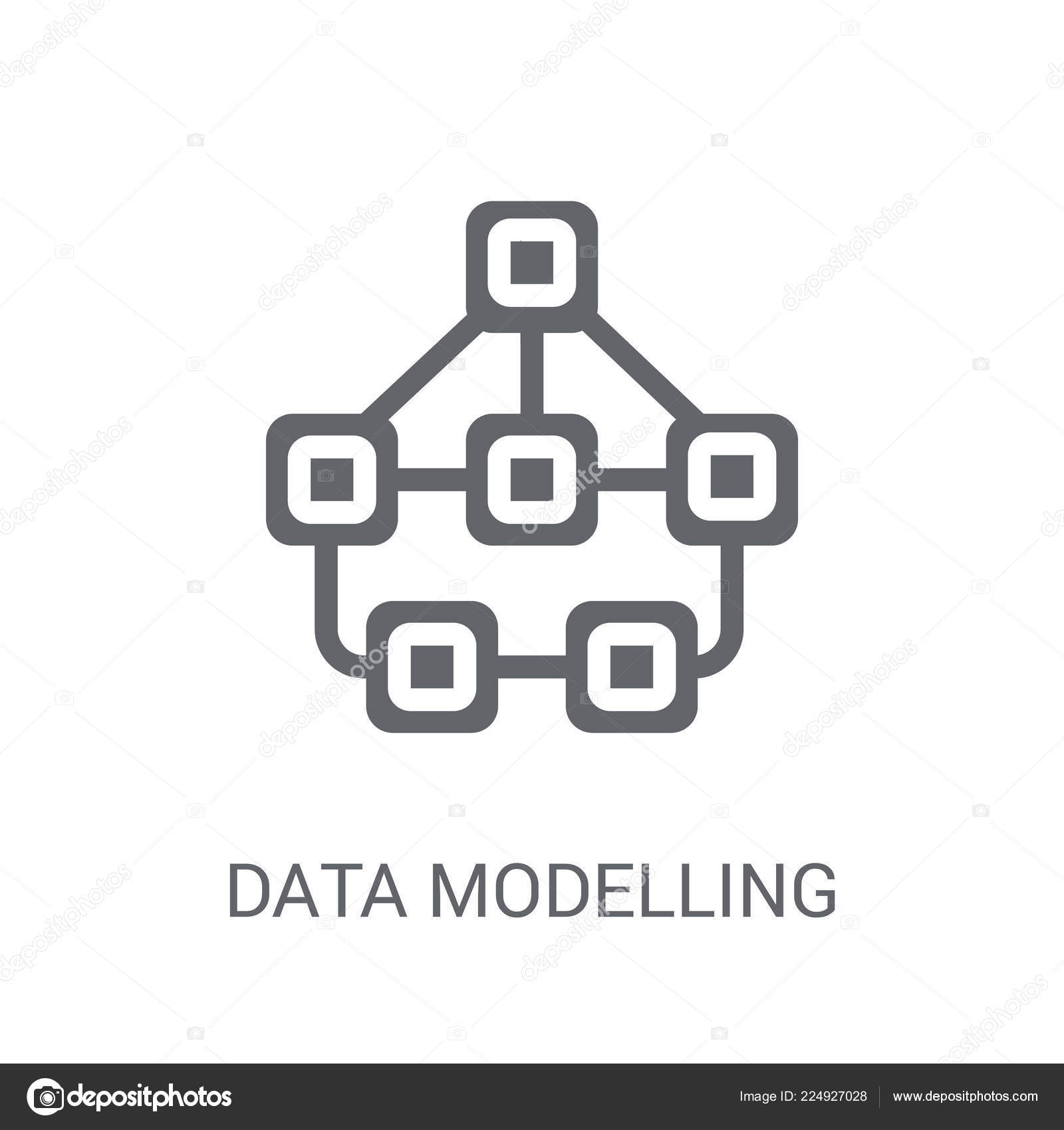Data Modelling Icon Trendy Data Modelling Logo Concept White Background ...