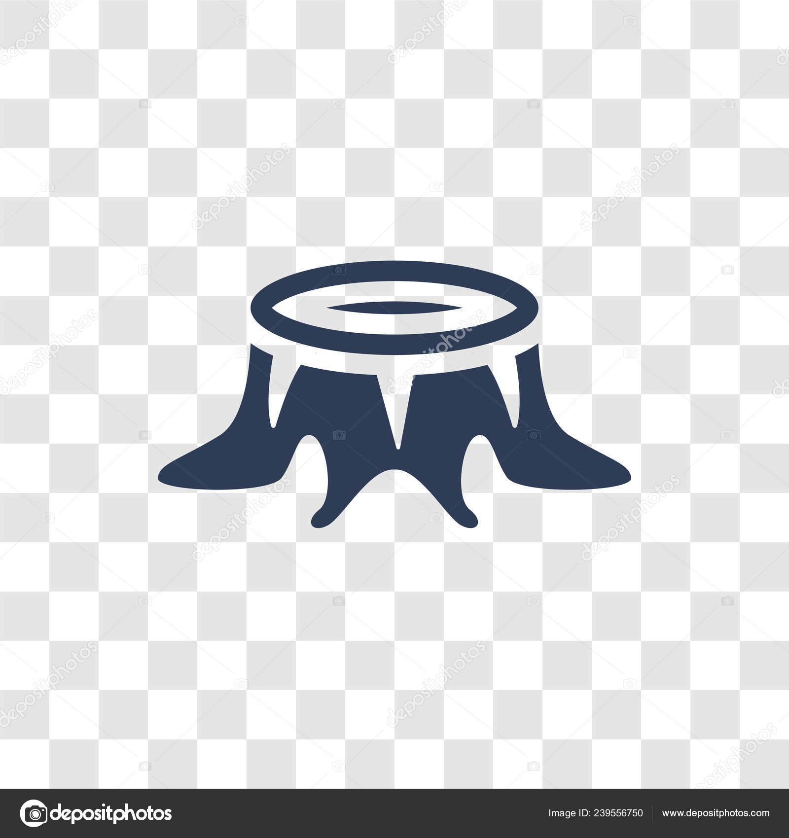 Stump Icon Trendy Stump Logo Concept Transparent Background Camping ...