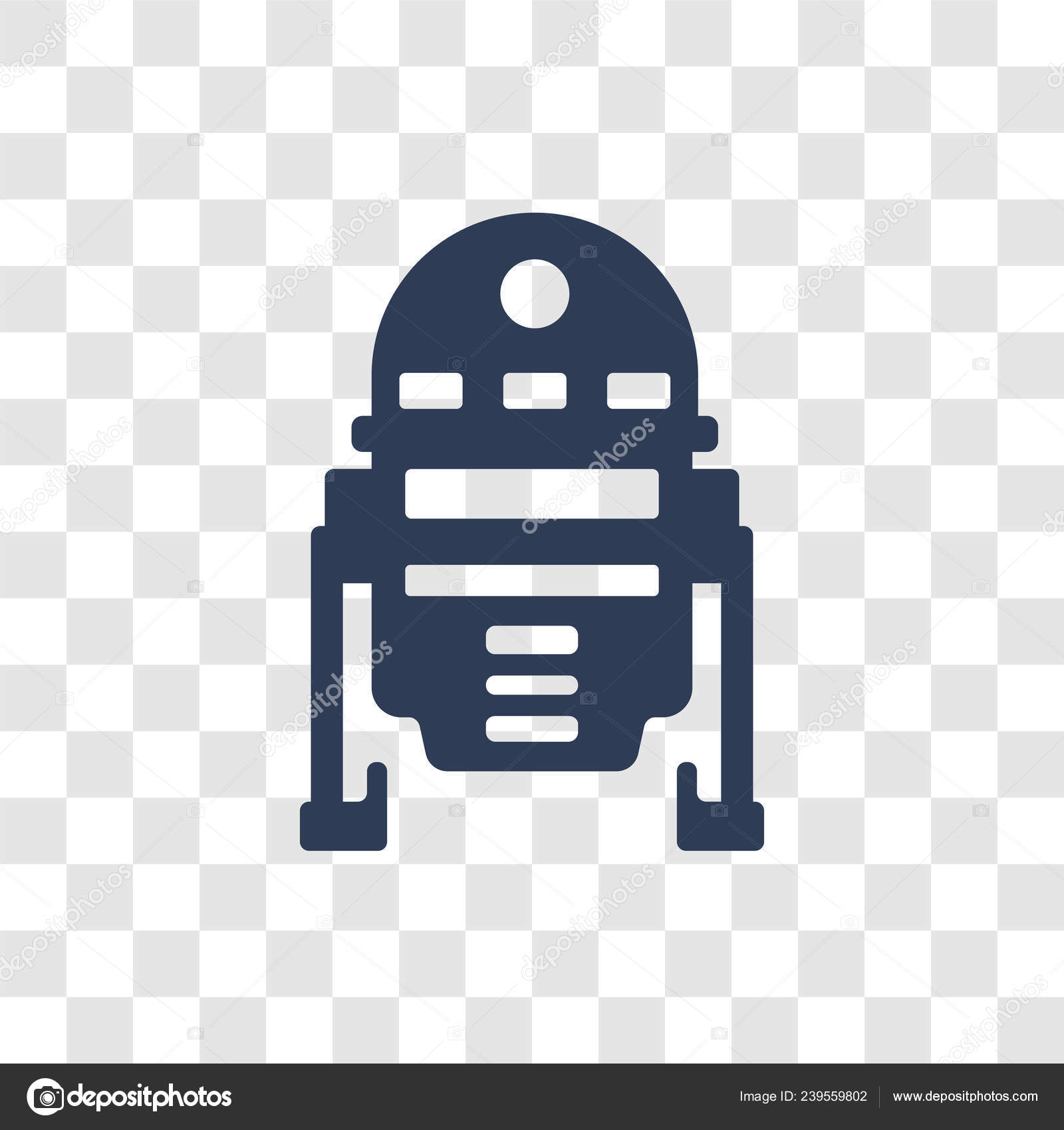 R2D2 Icon Trendy R2D2 Logo Concept Transparent Background Cinema ...