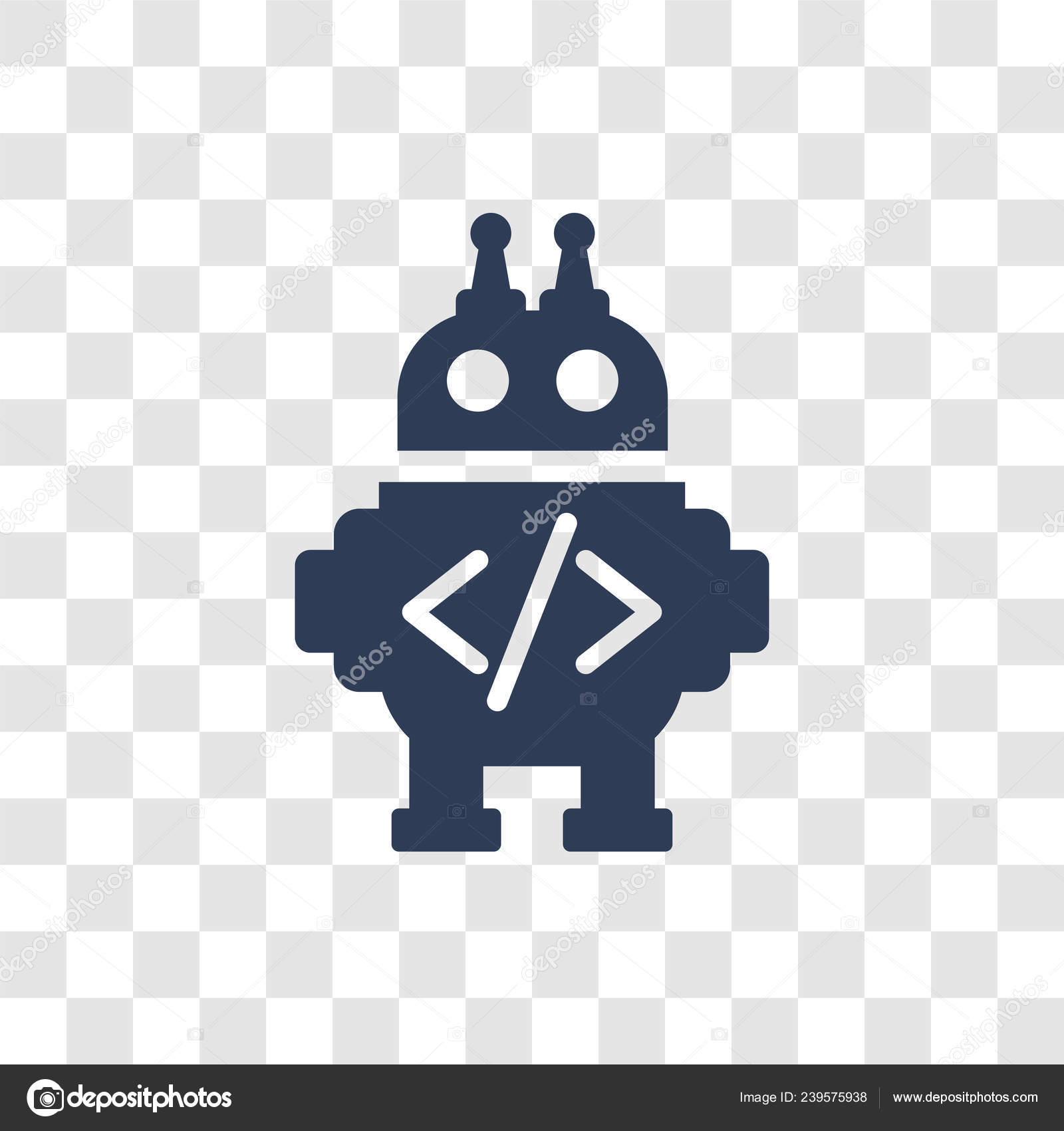 Bot Icon Trendy Bot Logo Concept Transparent Background Internet ...