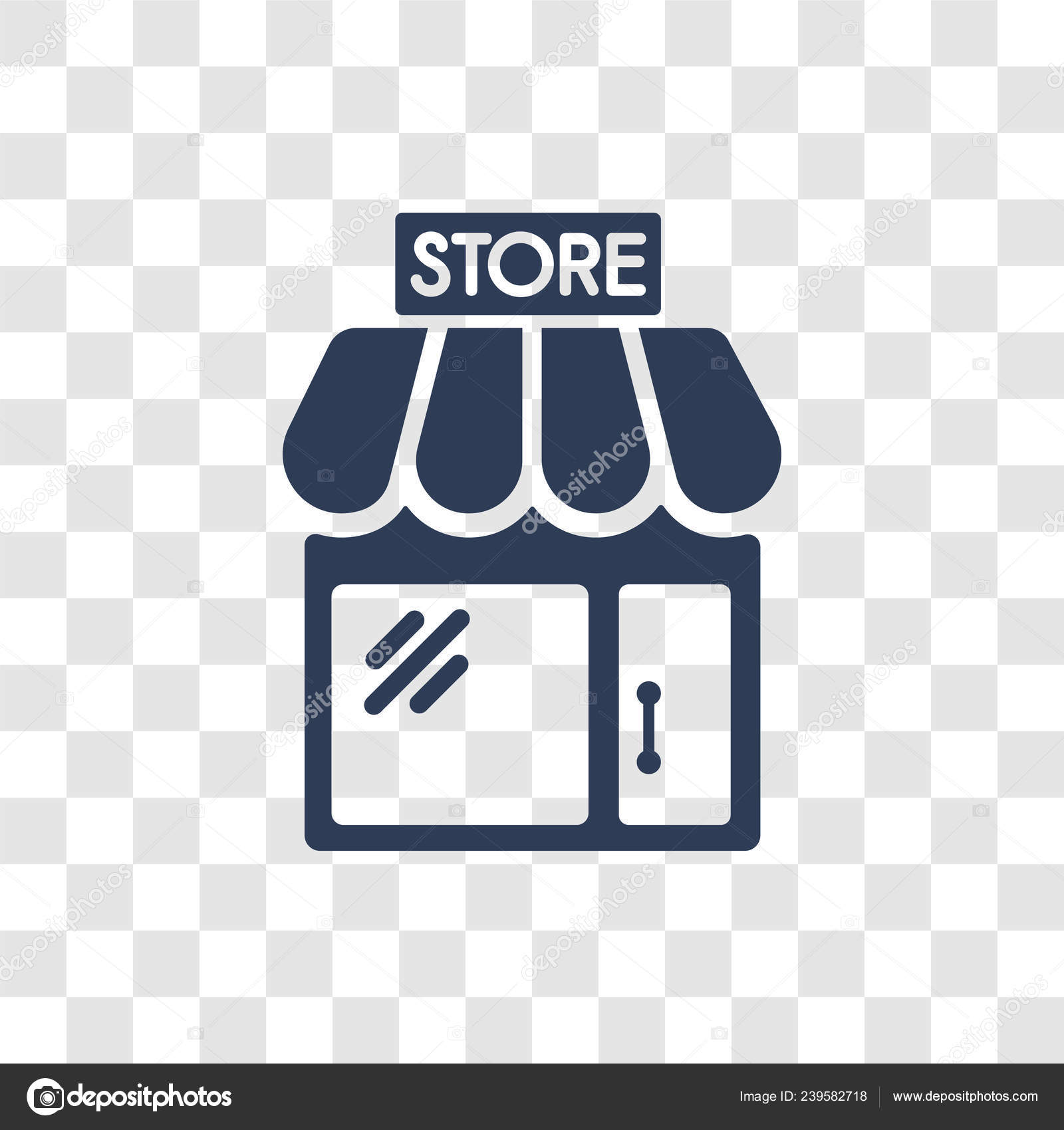 Store Icon Trendy Store Logo Concept Transparent Background Marketing ...