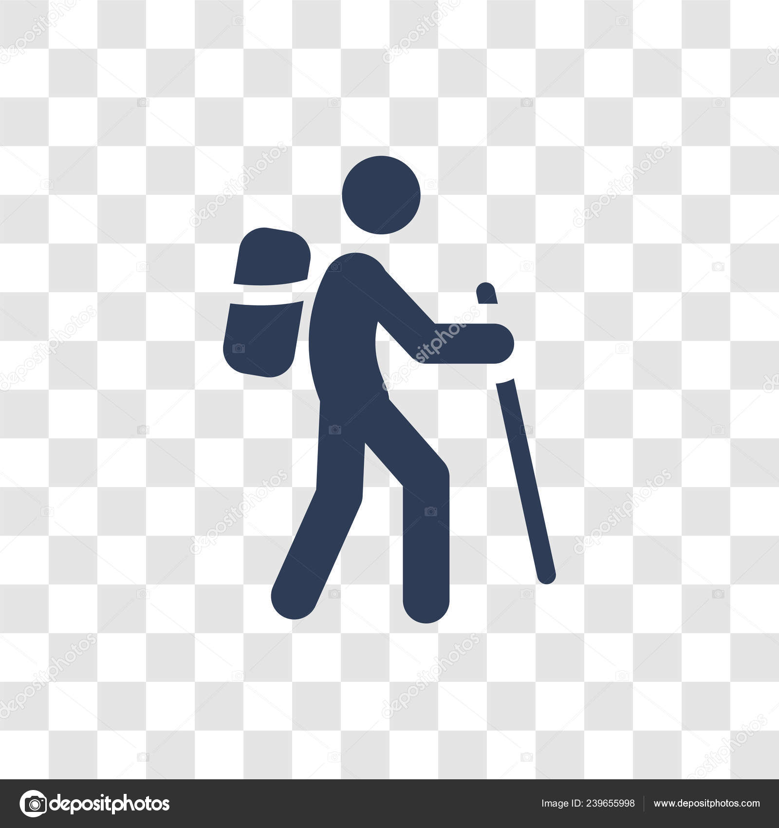 Image vectorielle Icône Randonnée Logo Randonnée Tendance Concept Sur ...