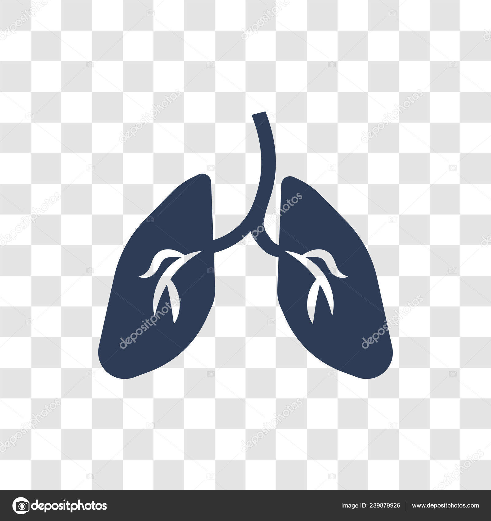 Icono Pulmón Concepto Logotipo Trendy Lung Sobre Fondo Transparente ...