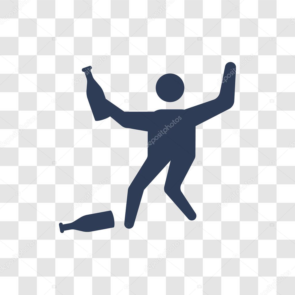 Icono humano borracho. Concepto de logotipo humano borracho de moda ...