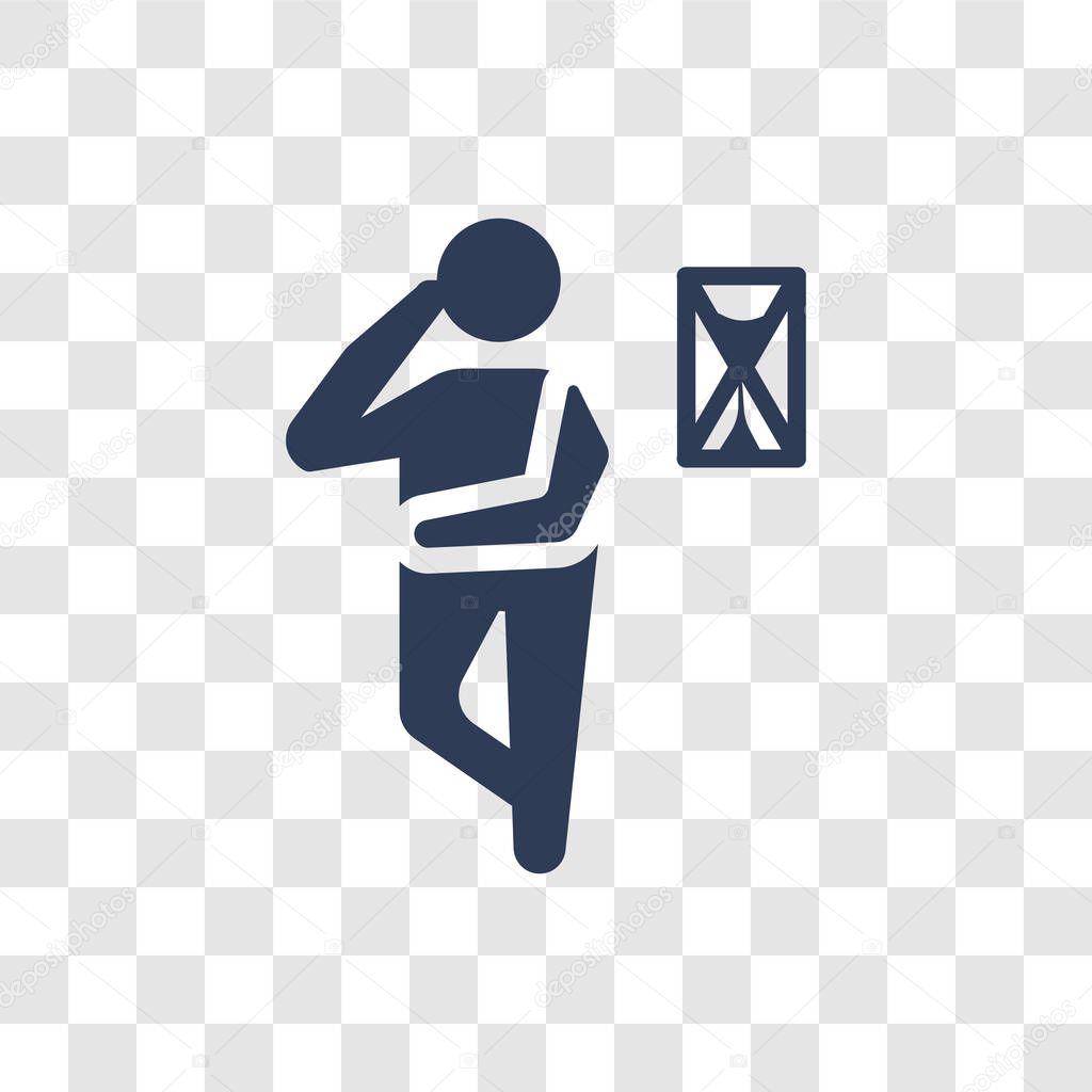 icono humano impaciente. Impaciente concepto de logotipo humano de moda ...