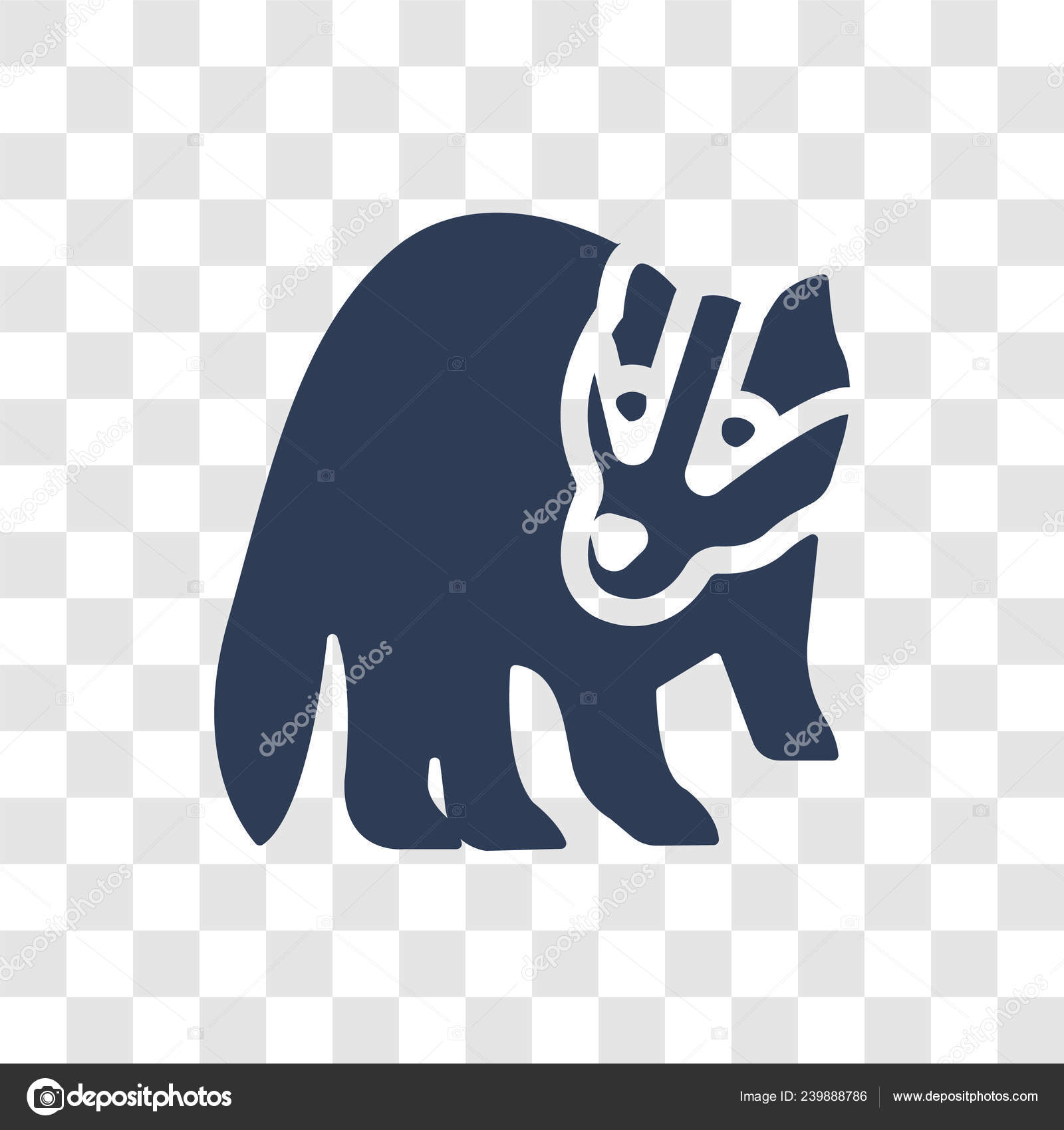 Badger Icon Trendy Badger Logo Concept Transparent Background Animals ...