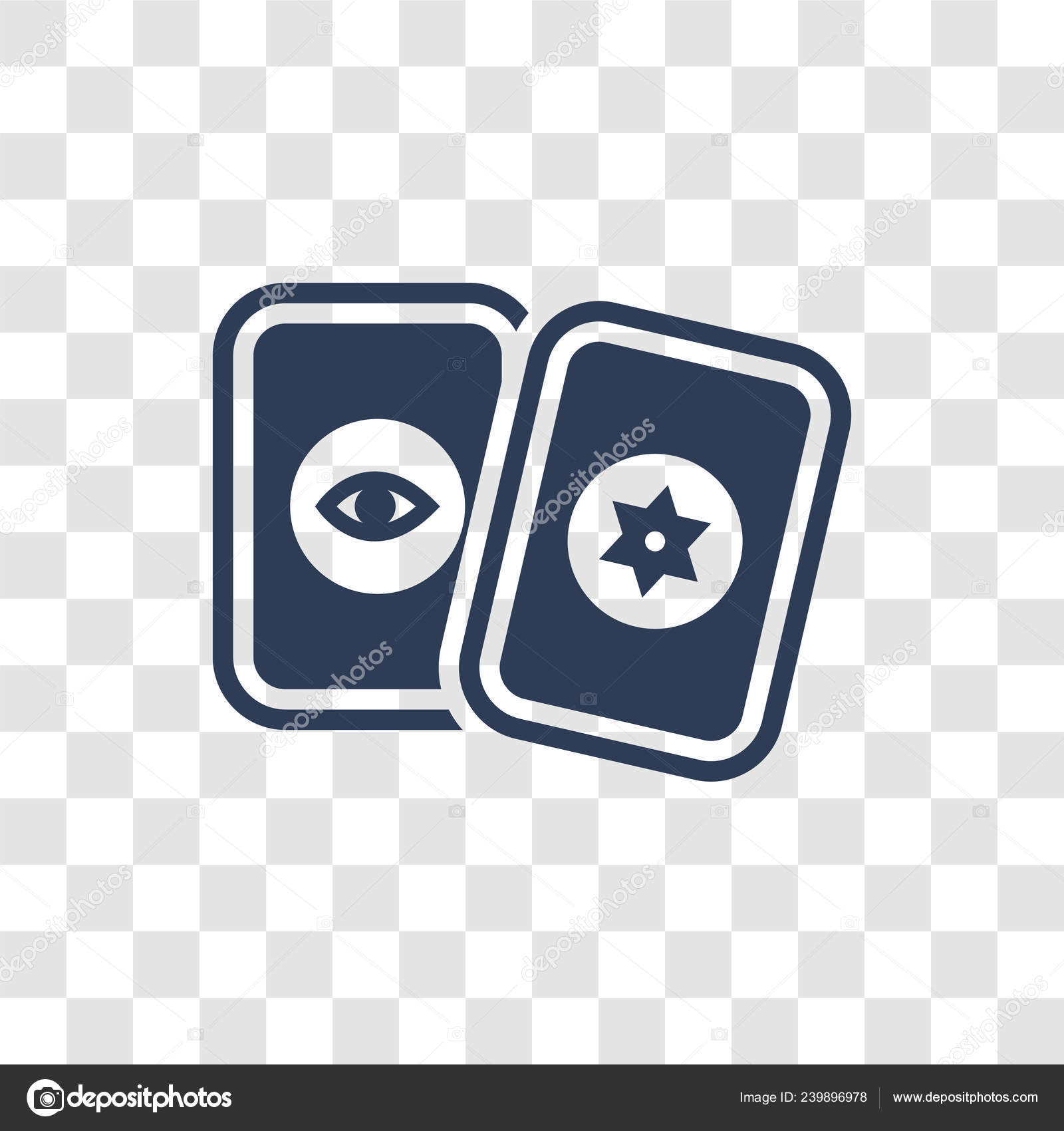 Tarot Icon Trendy Tarot Logo Concept Transparent Background Circus ...