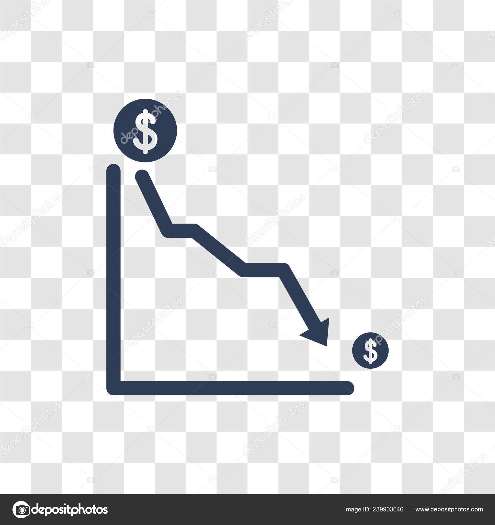 Disminuir Icono Concepto Logotipo Trendy Decrease Sobre Fondo ...