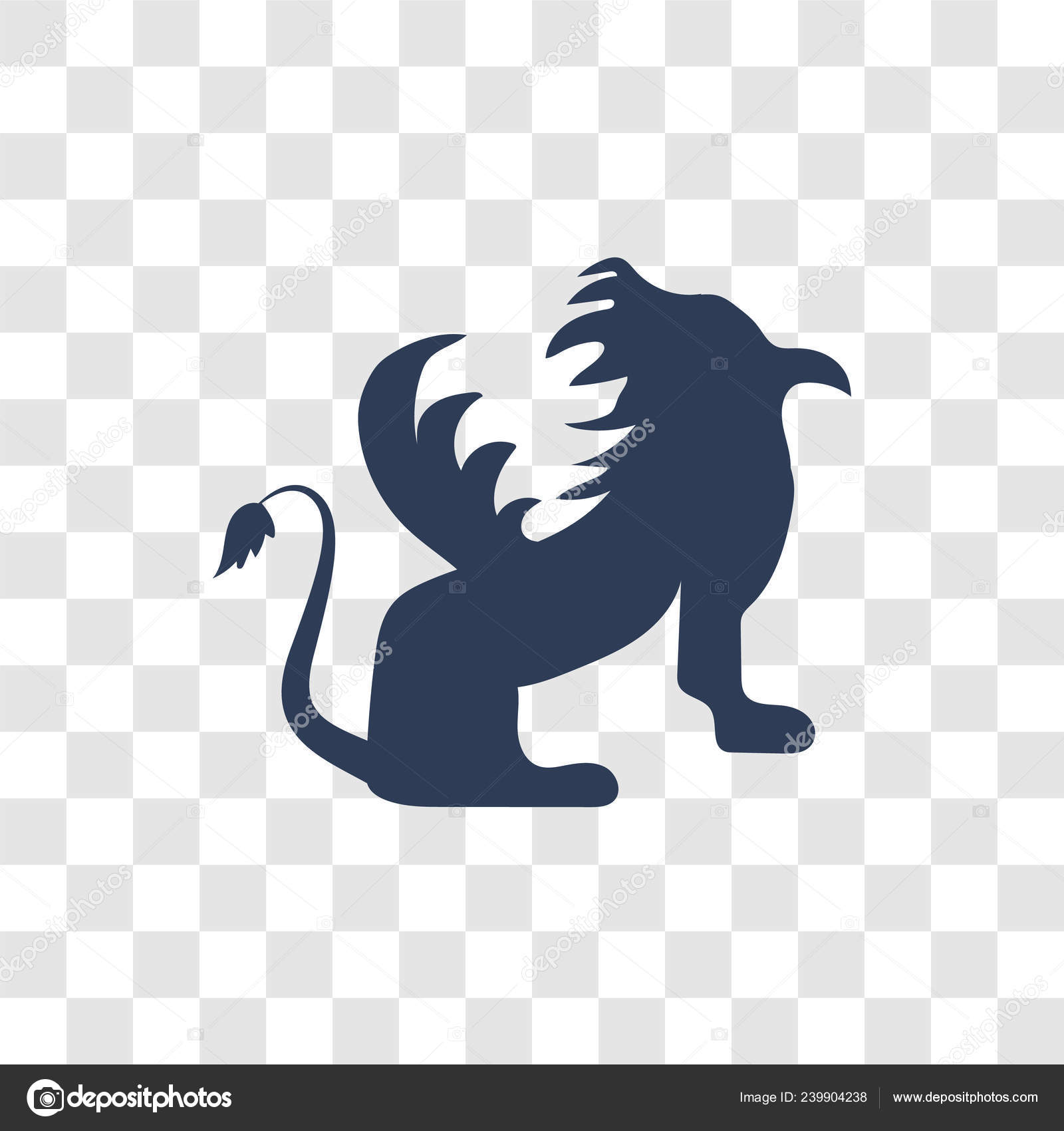 Icono Griffin Concepto Logotipo Trendy Griffin Sobre Fondo Transparente ...