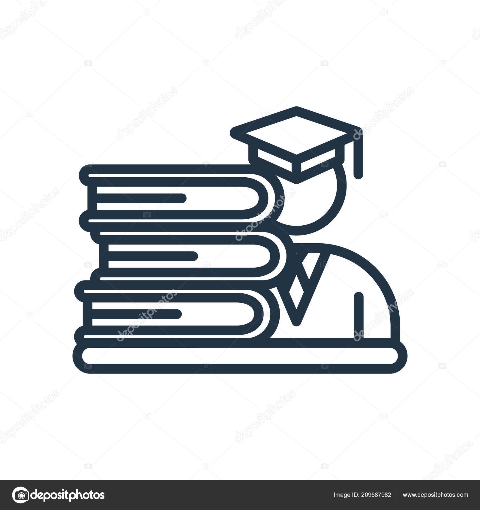 Student Icon Vector Isolated White Background Student Transparent Sign ...
