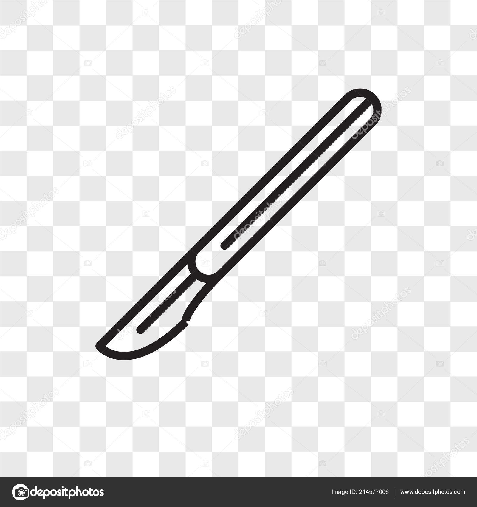 Scalpel Vector Icon Isolated Transparent Background Scalpel Logo ...