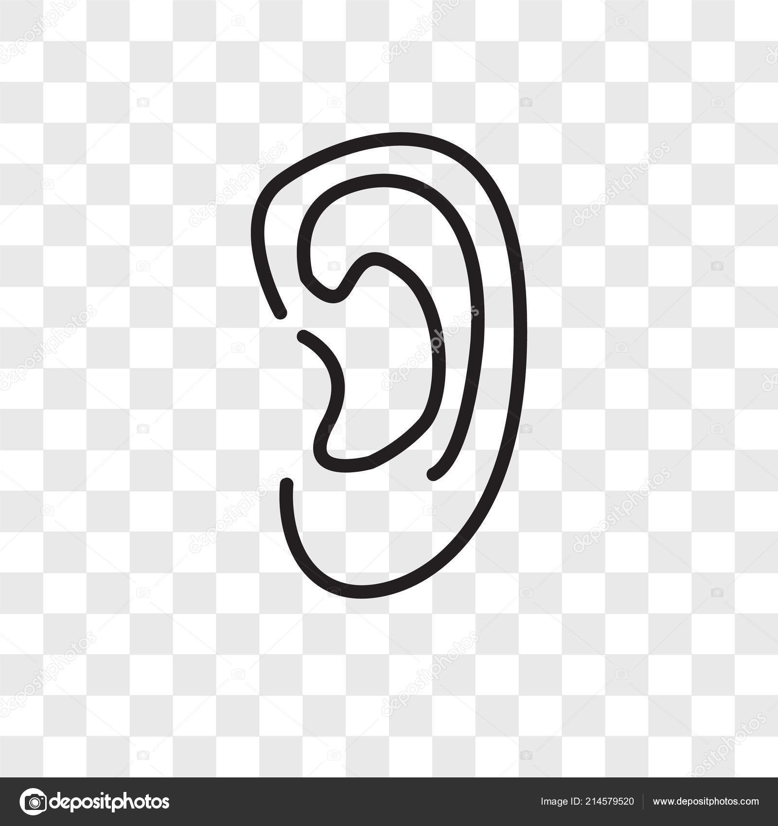 Ear Vector Icon Isolated Transparent Background Ear Logo Concept Stock ...