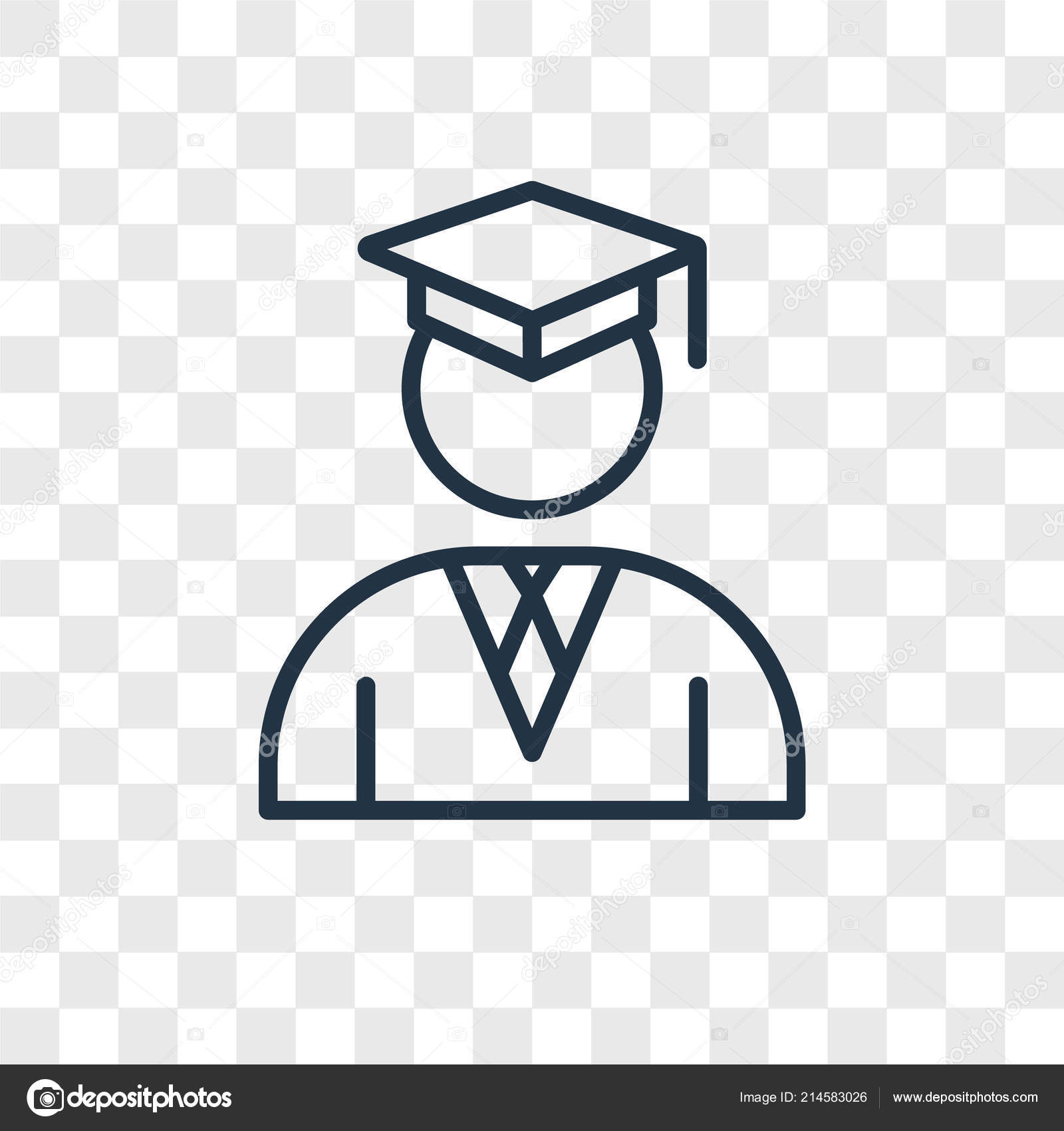 Student Vector Icon Isolated Transparent Background Student Logo ...