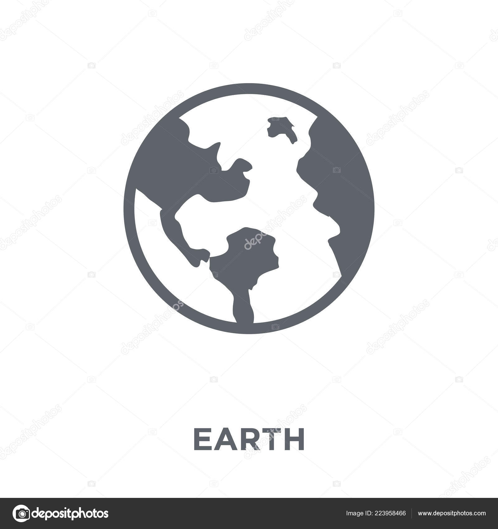 Earth Icon Earth Design Concept Astronomy Collection Simple Element ...