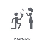 Proposal Icon Proposal Linear Symbol Design Wedding Love Collection ...